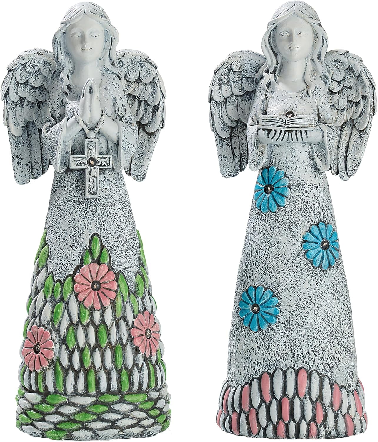 TERESA'S COLLECTIONS Angel Garden Statues with Solar Outdoor Light for ...