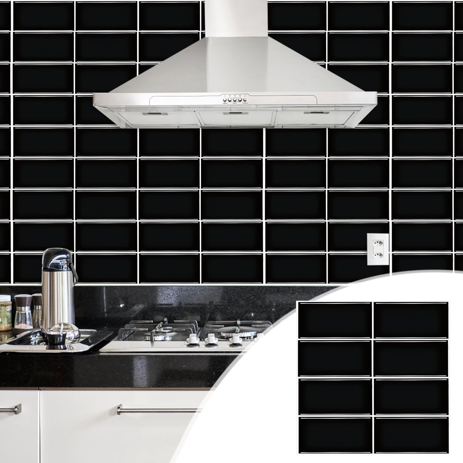 TERGAYEE 3D Peel and Stick Backsplash Sticker,3D Simulation Wall ...