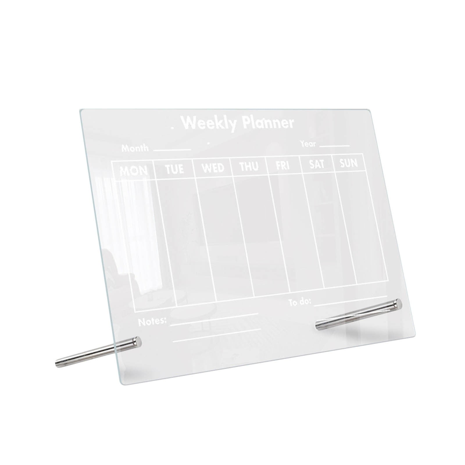 TERGAYEE Acrylic Desktop Weekly Planner,11.8*7.9in Clear Whiteboard ...