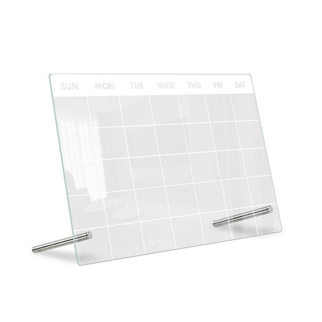 TERGAYEE Acrylic Desktop Weekly Planner,11.8*7.9in Clear Whiteboard ...