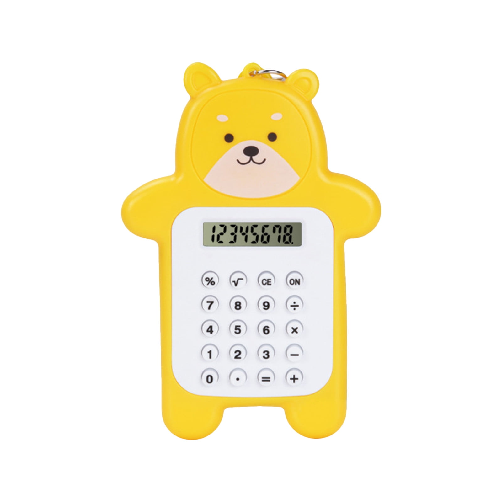 TERGAYEE Basic Calculator,Portable Cartoon Bear Style Calculator Rubber ...