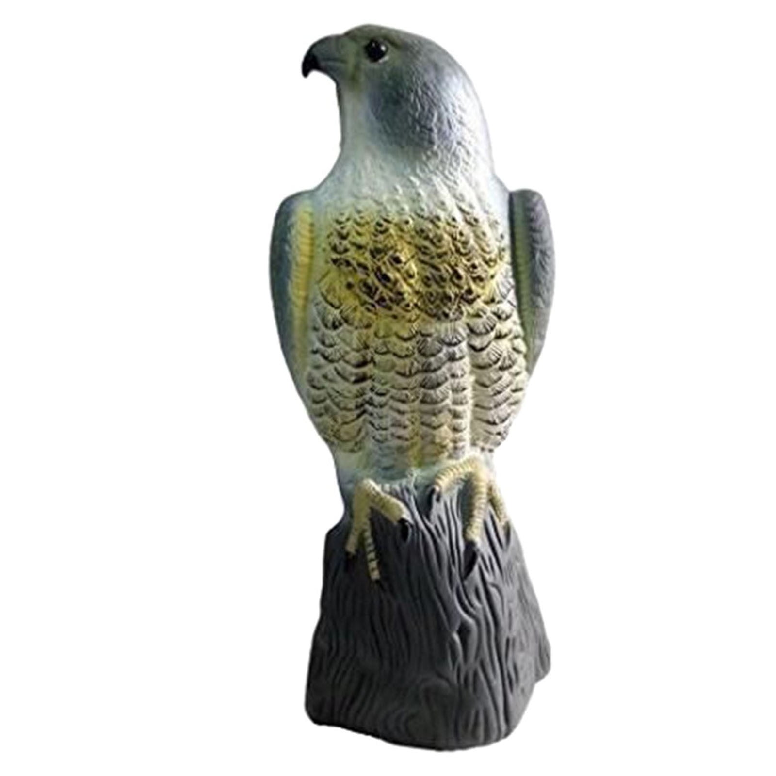 TERGAYEE Bird Scarecrow Fake Horned Hawk Decoy,Falcon Scare Birds Away ...
