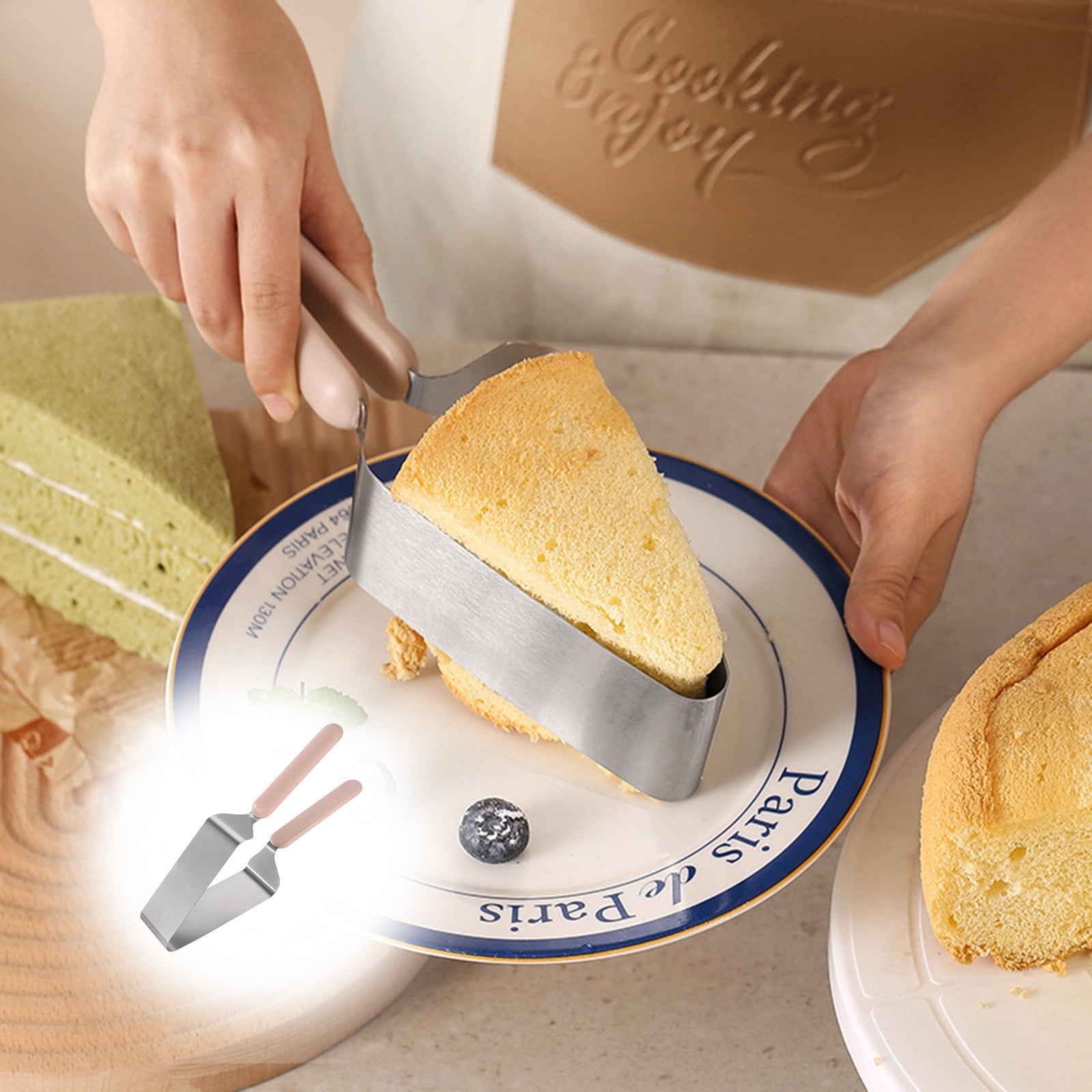 Vikakiooze Cake Slicer Cutter,Professional Cake Cutter Tongs Baking ...