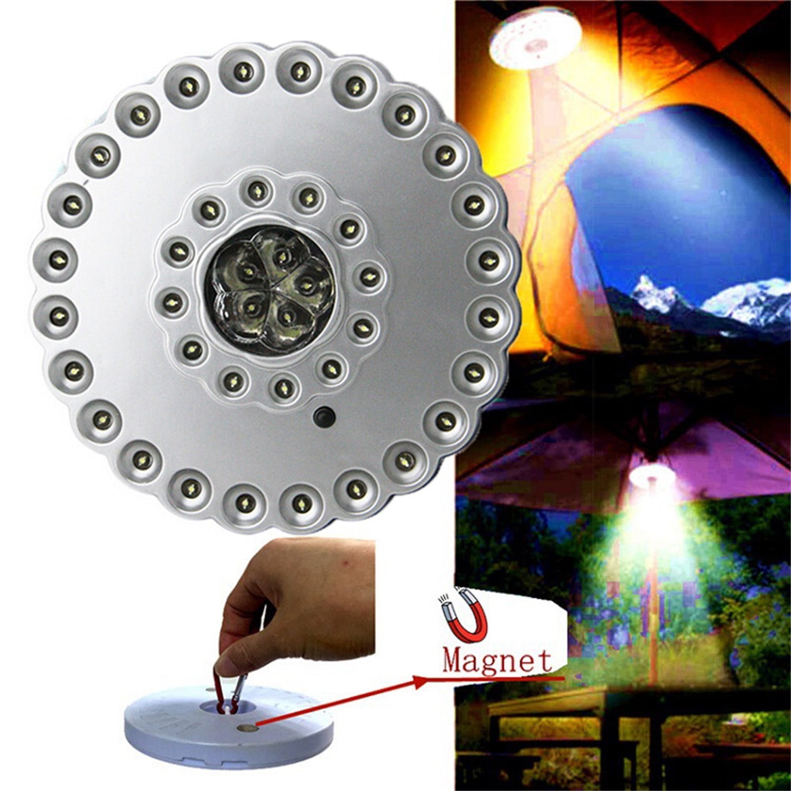 TERGAYEE Camping Tent Lights Lamp,3 Light Modes Dimmable Hanging Tent ...