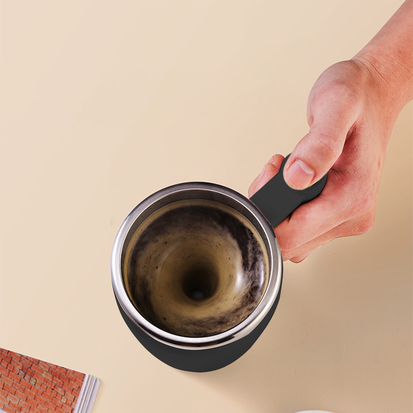 TERGAYEE Coffee Mug Automatic Magnetic Stirring Coffee Mug, Rotating ...