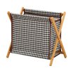 Household Essentials Bamboo X Frame Hamper with Cross Pattern, Black ...