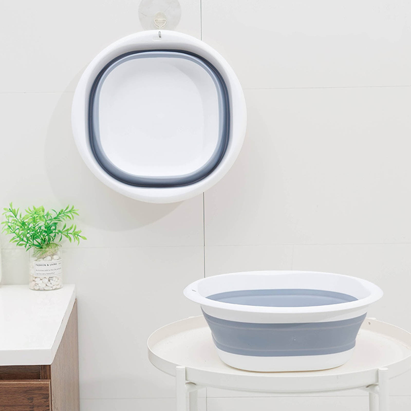 TERGAYEE Collapsible Wash Basin,Portable Dishwashing Basin Foldable ...