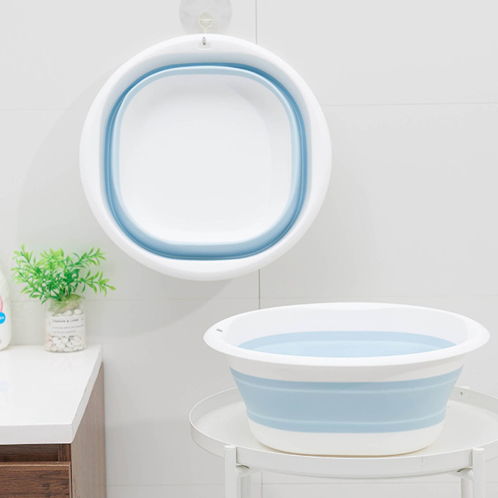 TERGAYEE Collapsible Wash Basin,Portable Dishwashing Basin Foldable ...