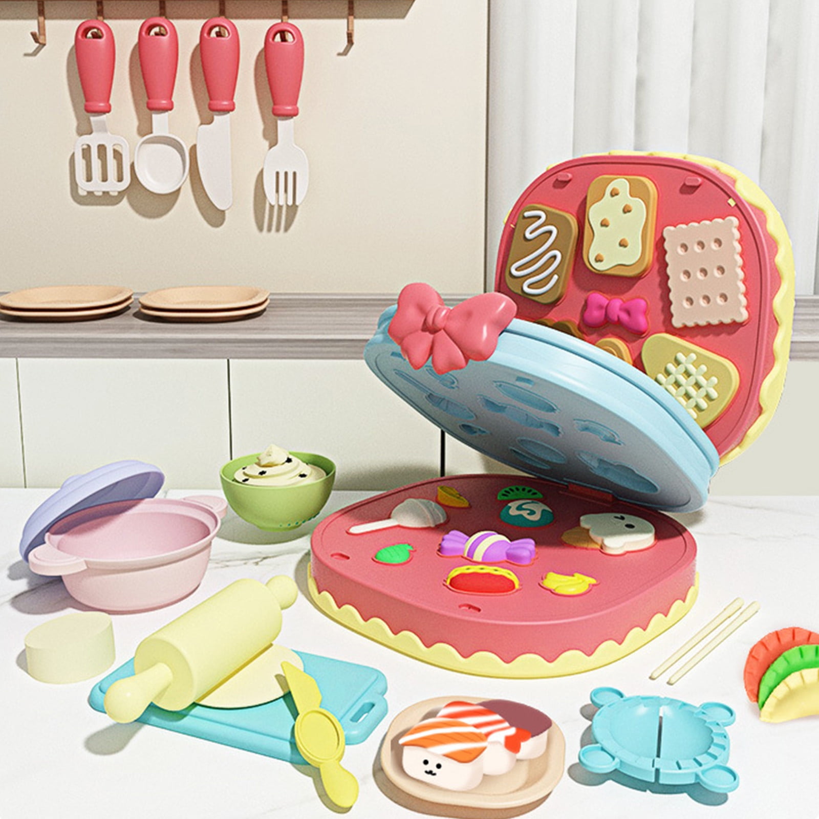 TERGAYEE Color Dough Creations Set, Dough Playset for Kids, Birthday ...