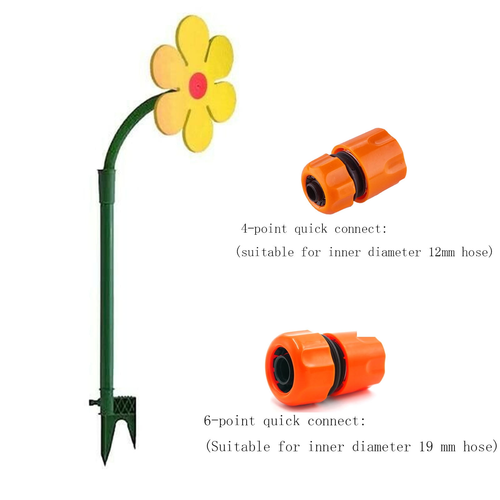 TERGAYEE Crazy Daisy Sprinkler Shaped Garden Sprinkler,720° Rotating ...