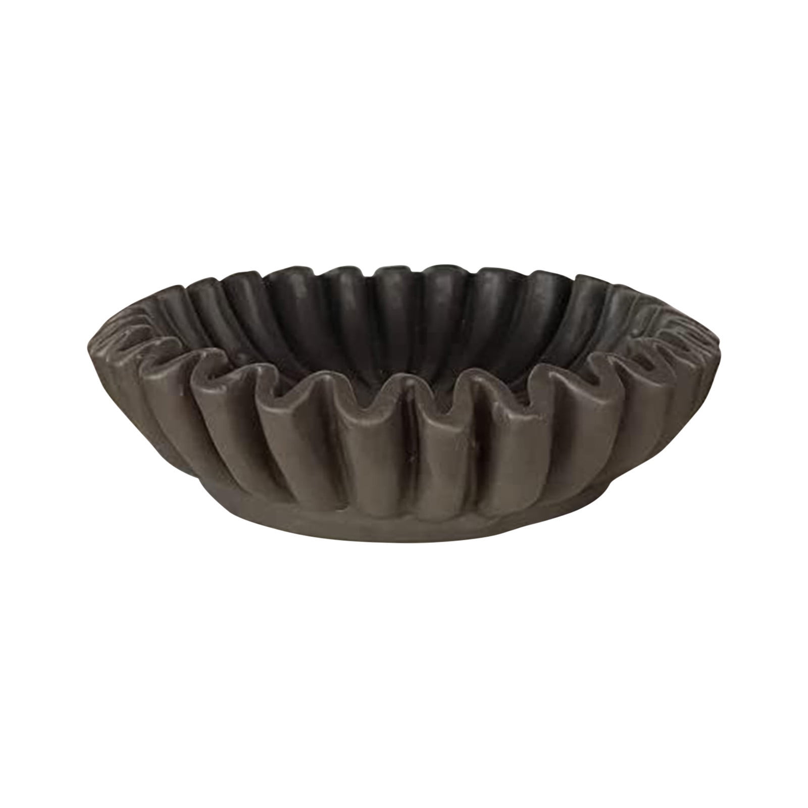 TERGAYEE Curvy Ruffle Decorative Bowl,Groove Ruffled Edge Decorative ...