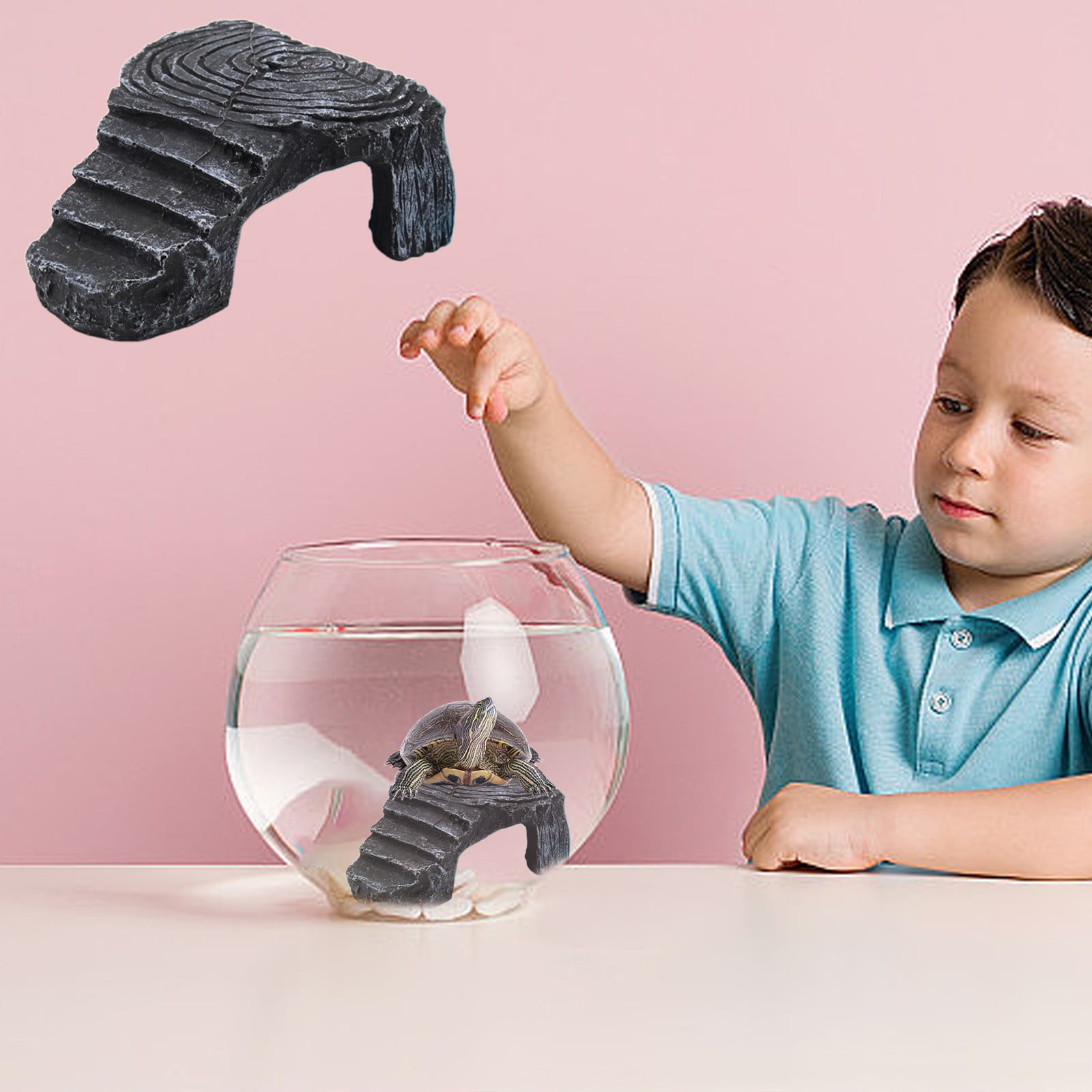 TERGAYEE Desk Decor Habitat Basking Rocks For Turtle Large Basking ...