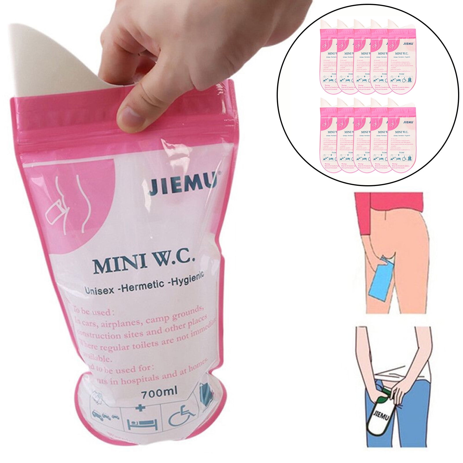 TERGAYEE Disposable Urinal Bag,Emergency Urine Bag, Unisex Urinal Bag ...