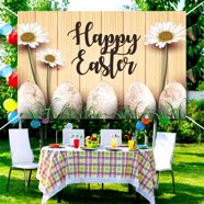2.9 Meters Easter Banners Rabbit Shape Banners with Colorful Bowknot ...