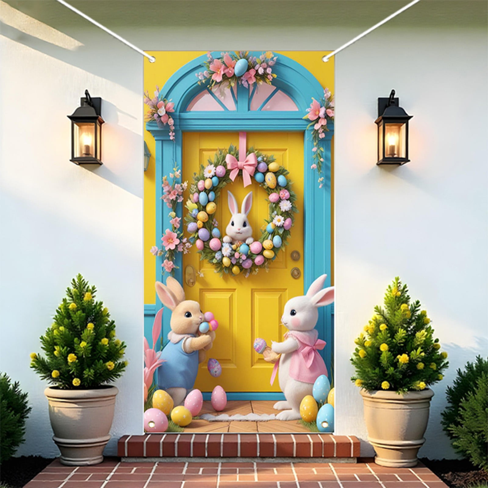 TERGAYEE Easter Door Curtain Suitable for Large Party Supplies Room ...