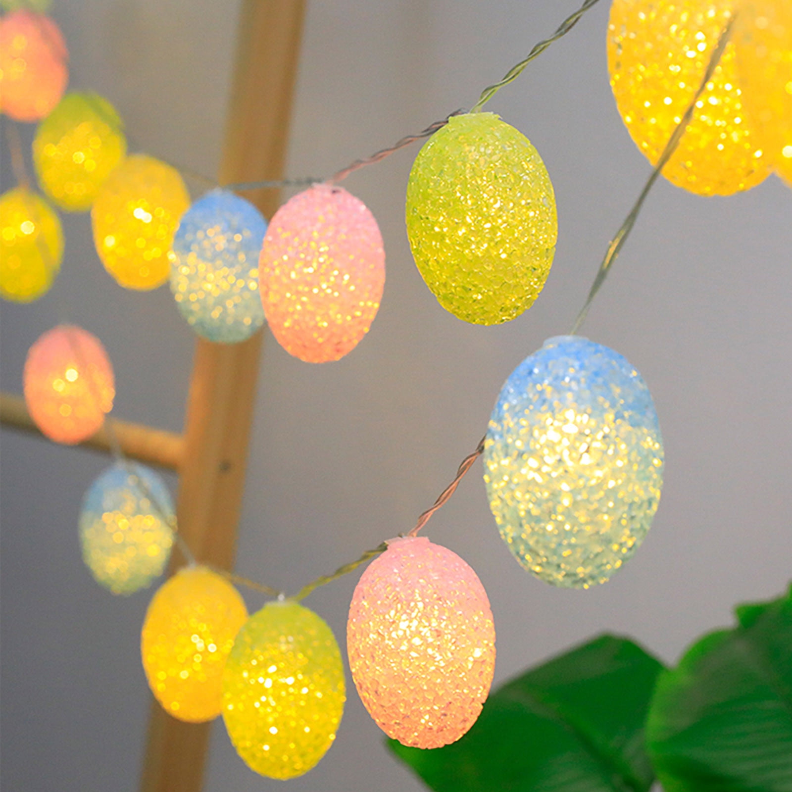 TERGAYEE Easter Egg String Light,LED Easter Lights Decorations Easter Eggs Battery Operated ...