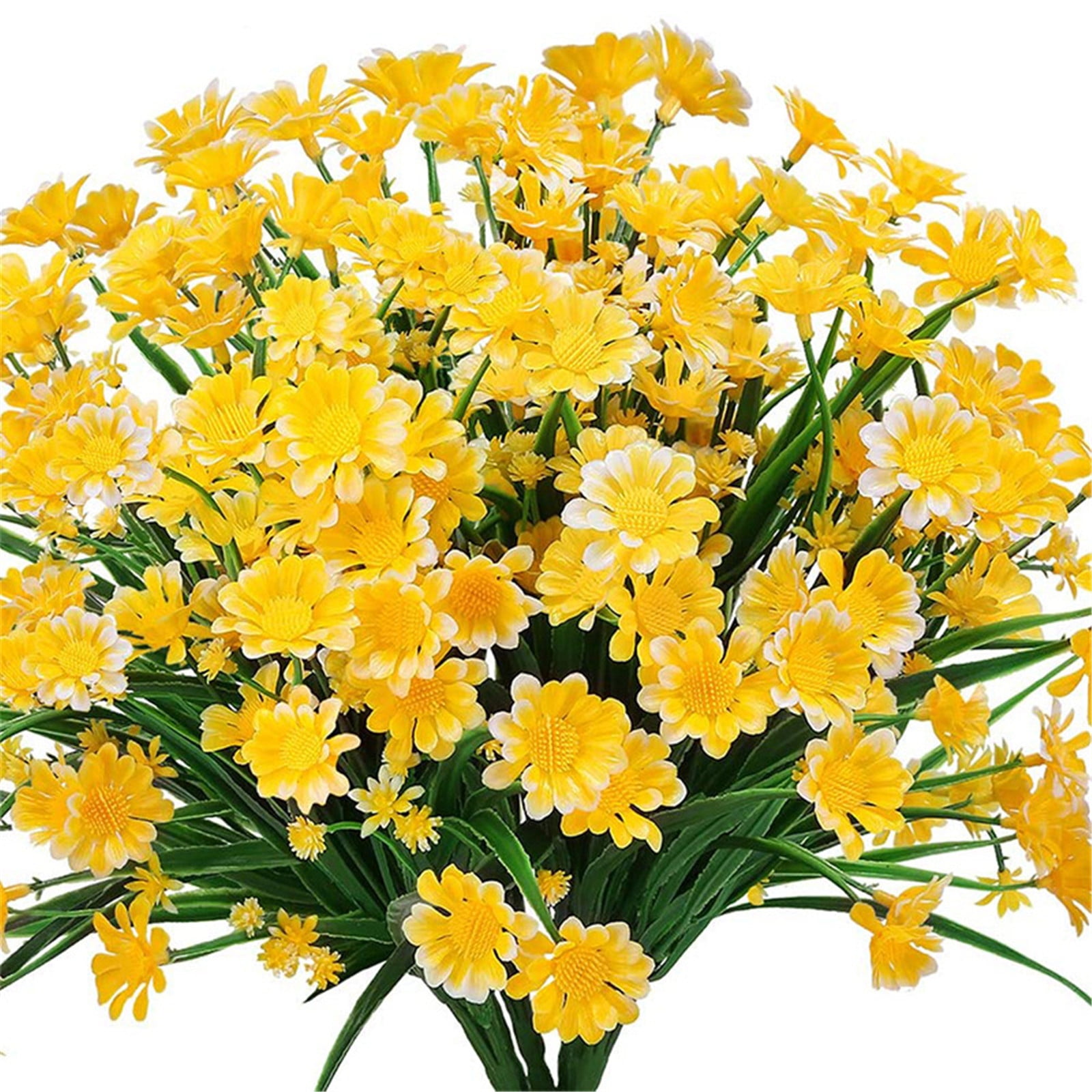 TERGAYEE Outdoor Artificial Daisy Plant, UV Resistant Fake Flowers ...