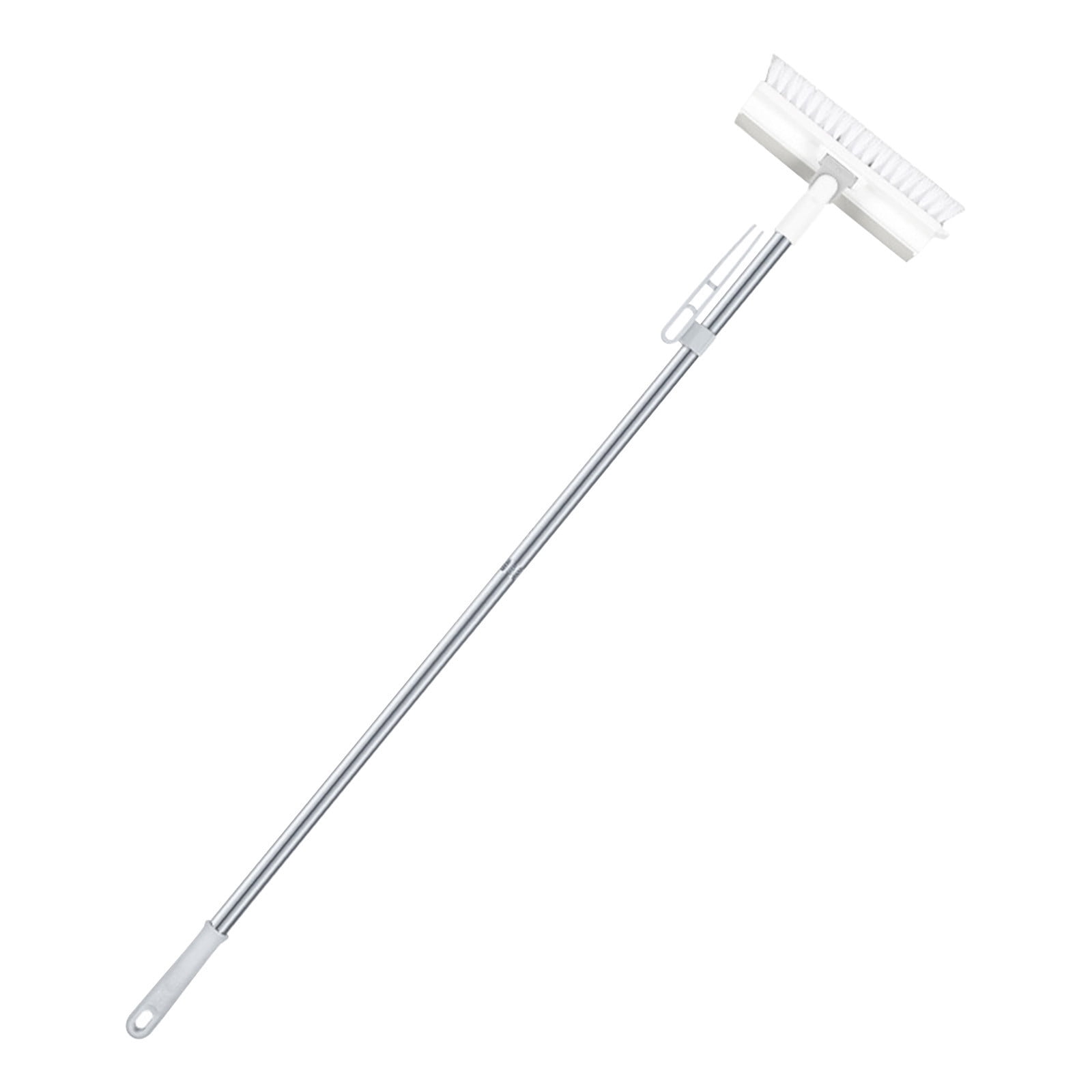 TERGAYEE Floor Scrub Brush with Long Handle,3 in 1 Scrape,clip and ...