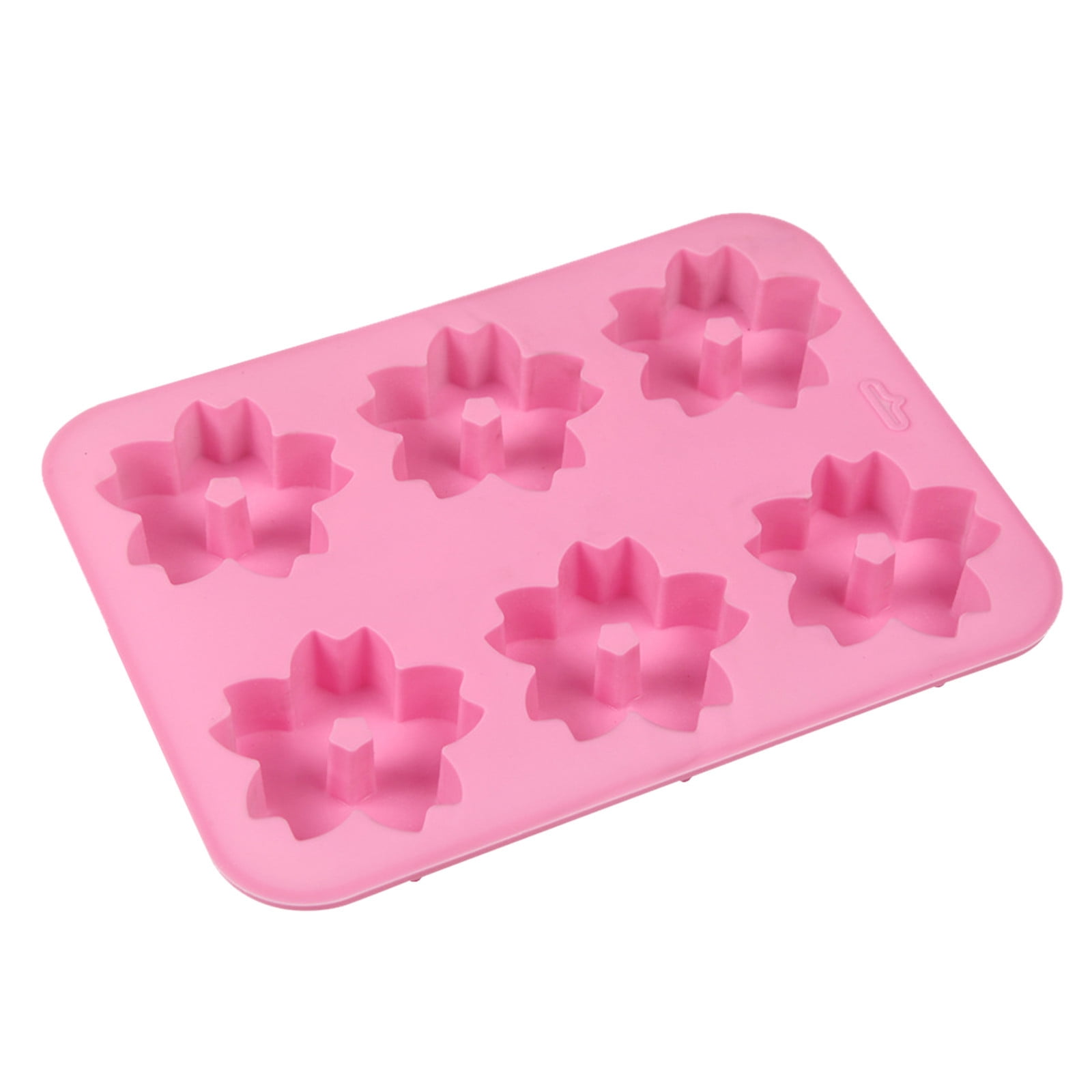 TERGAYEE Flowers Shaped Silicone Mold,6 Cavity Sakura Baking Tray ...