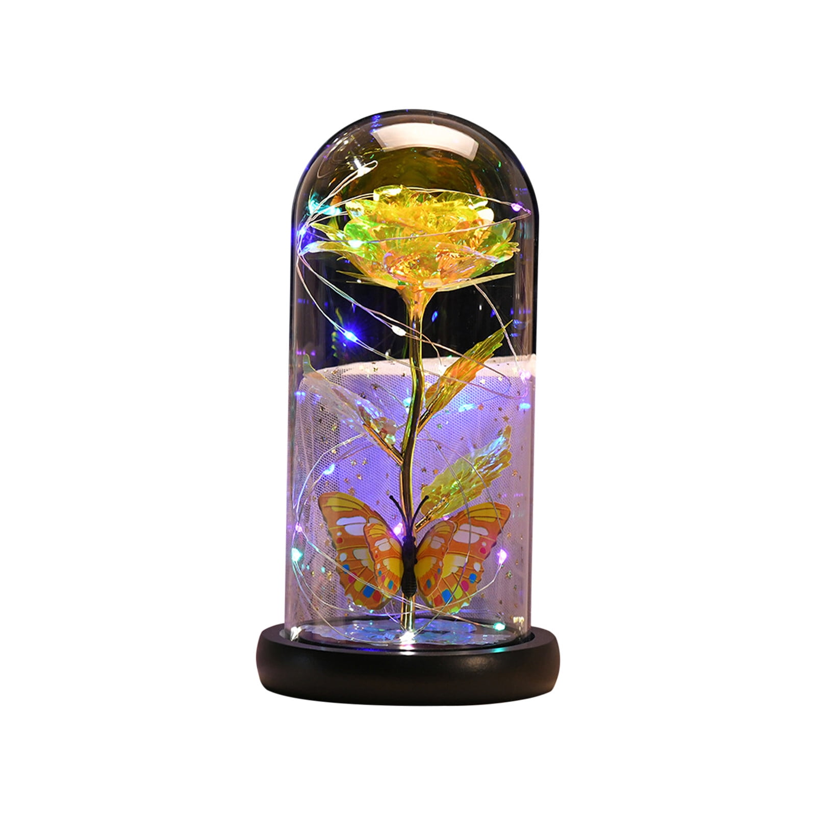 TERGAYEE Glass Rose Gifts for Women,Forever Eternal Crystal Light Up ...