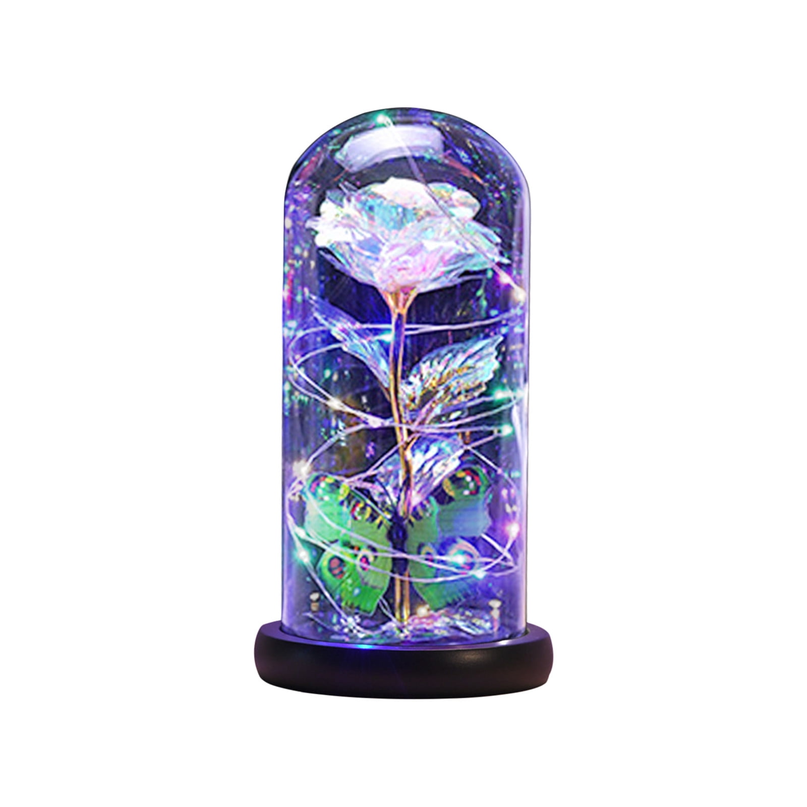 TERGAYEE Glass Rose Gifts for Women,Forever Eternal Crystal Light Up ...
