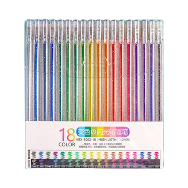 TERGAYEE Glitter Gel Pens,18 Color Glitter Pen Set for Making Cards for ...