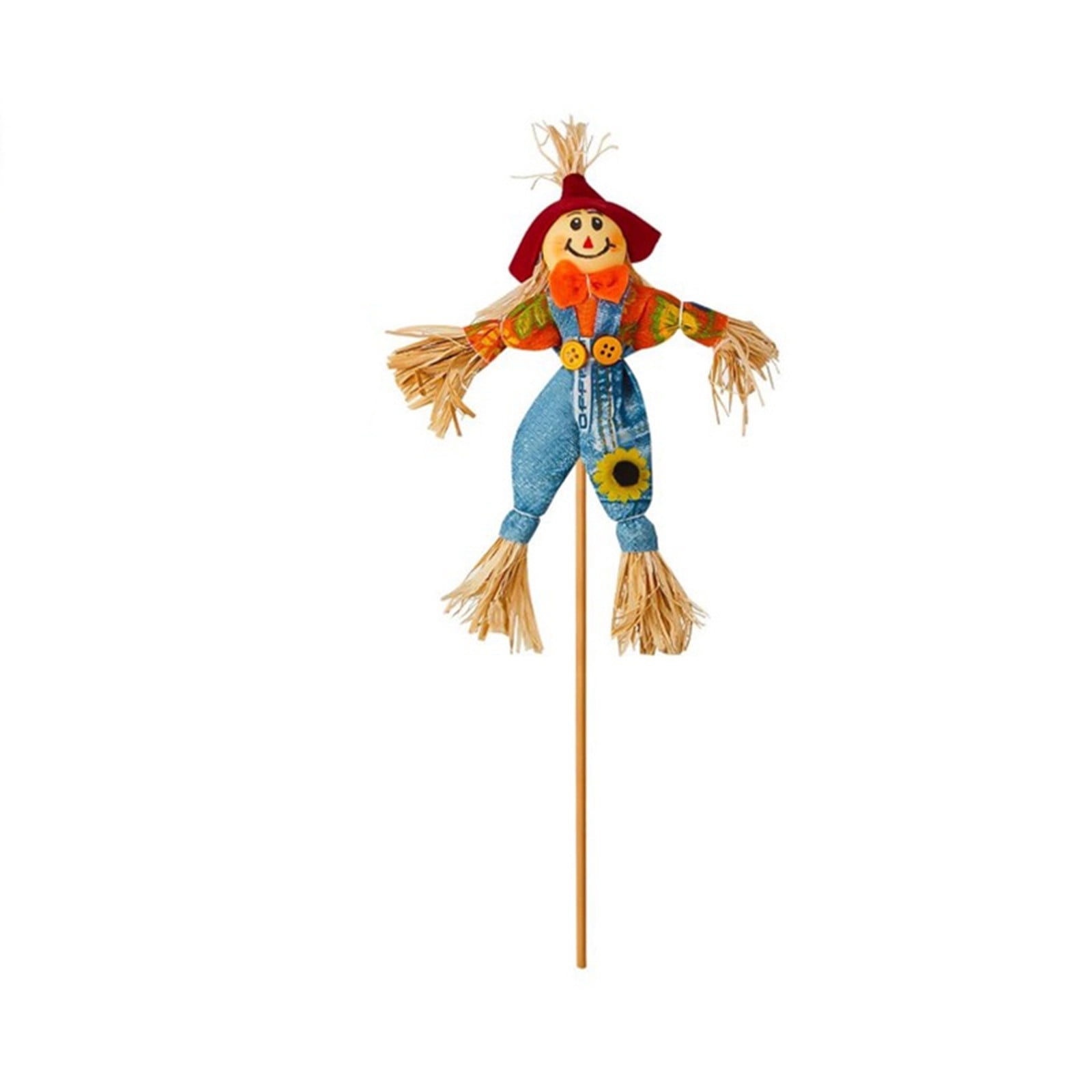 TERGAYEE Halloween Harvest Scarecrow Decor,Mini Scarecrow on a Stick ...