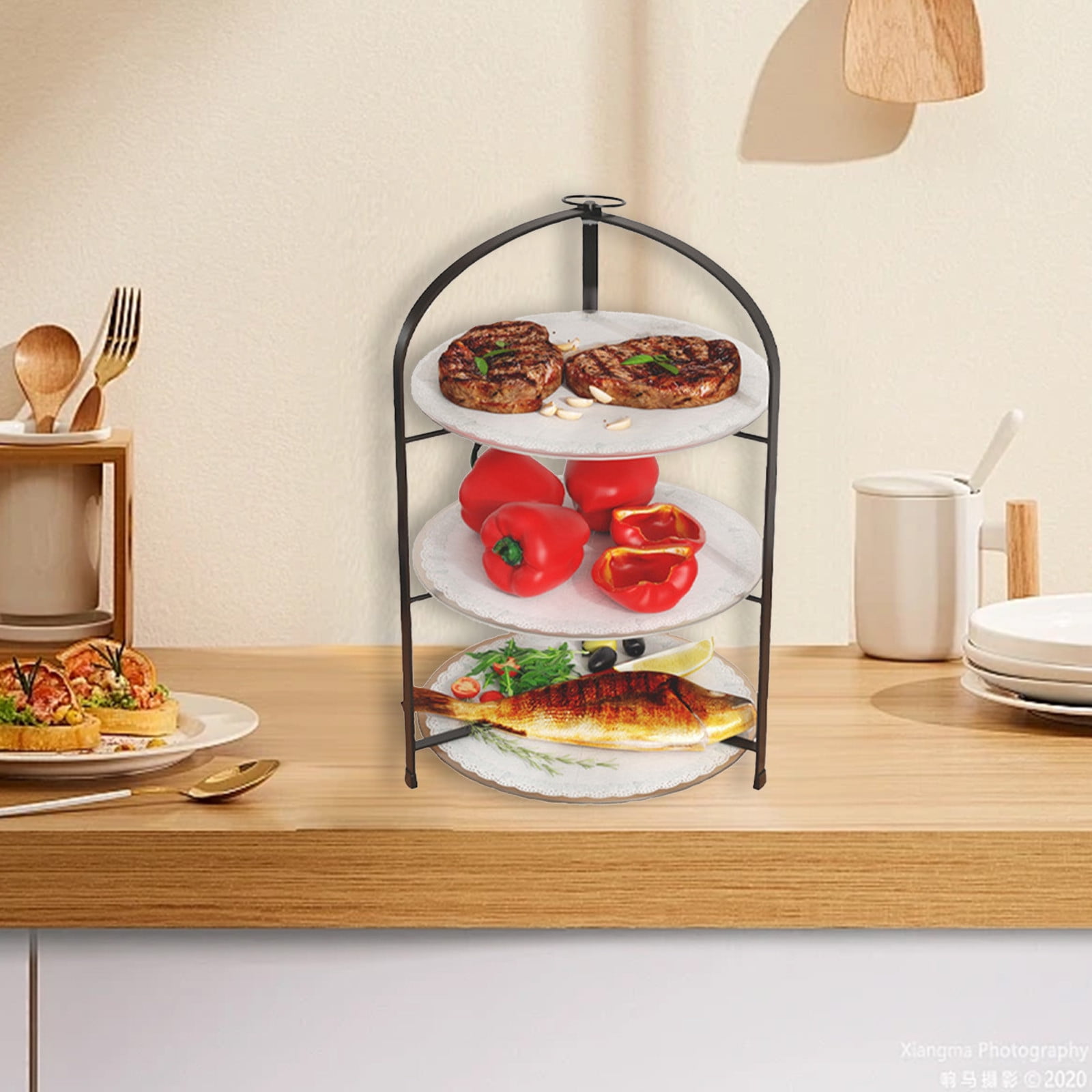 TERGAYEE Kitchen Gadgets Kitchen Vegetable Rack Stackable Shelf ...