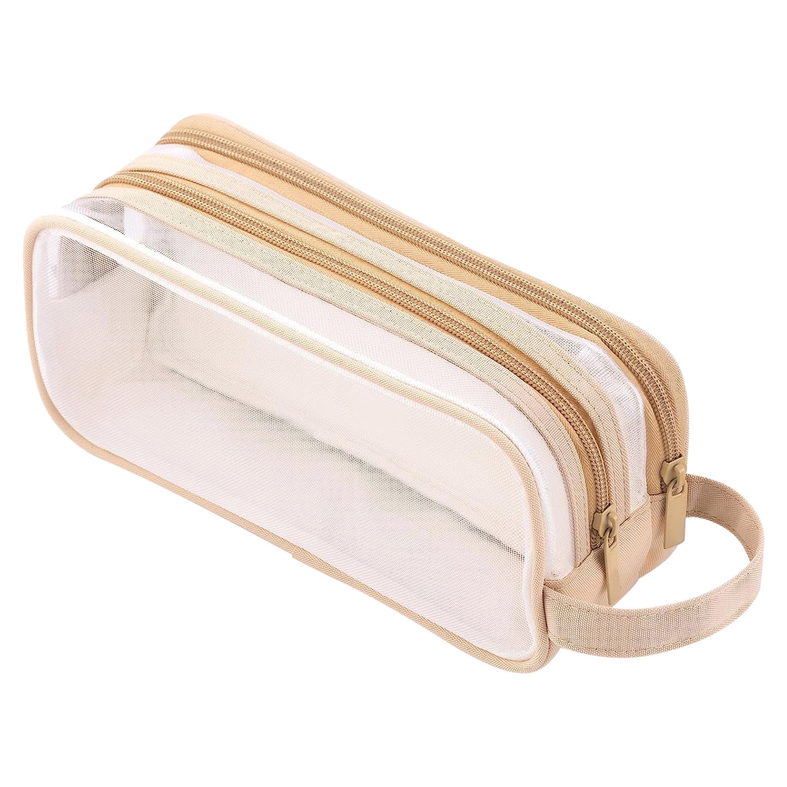 TERGAYEE Large Grid Mesh Pencil Case,Clear Handheld Multifunction ...