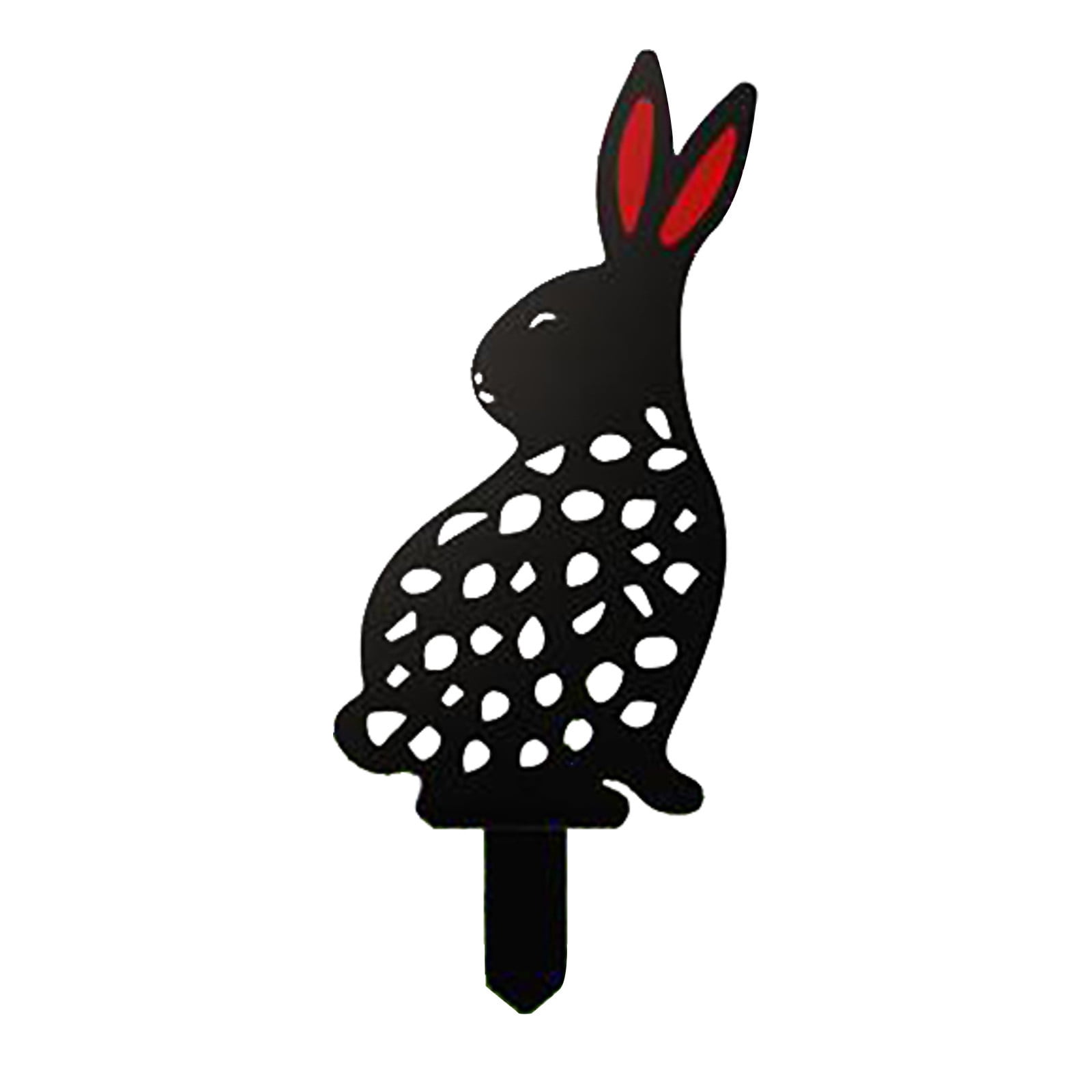 TERGAYEE Metal Bunny Garden Decor,Metal Yard Art Animals Garden Stakes ...