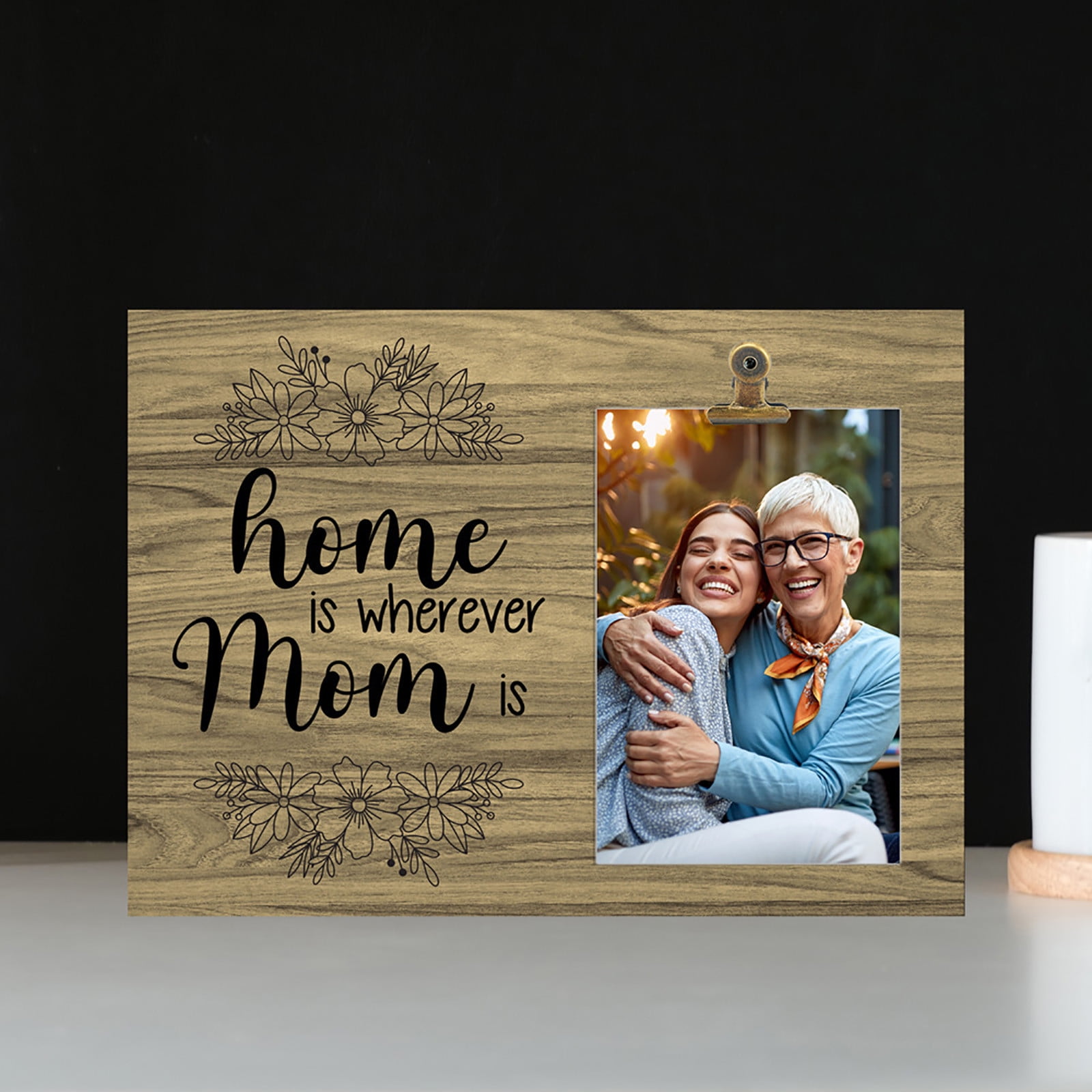 TERGAYEE Mom Wooden Picture Frame Gift,the Love Between a Mother and ...