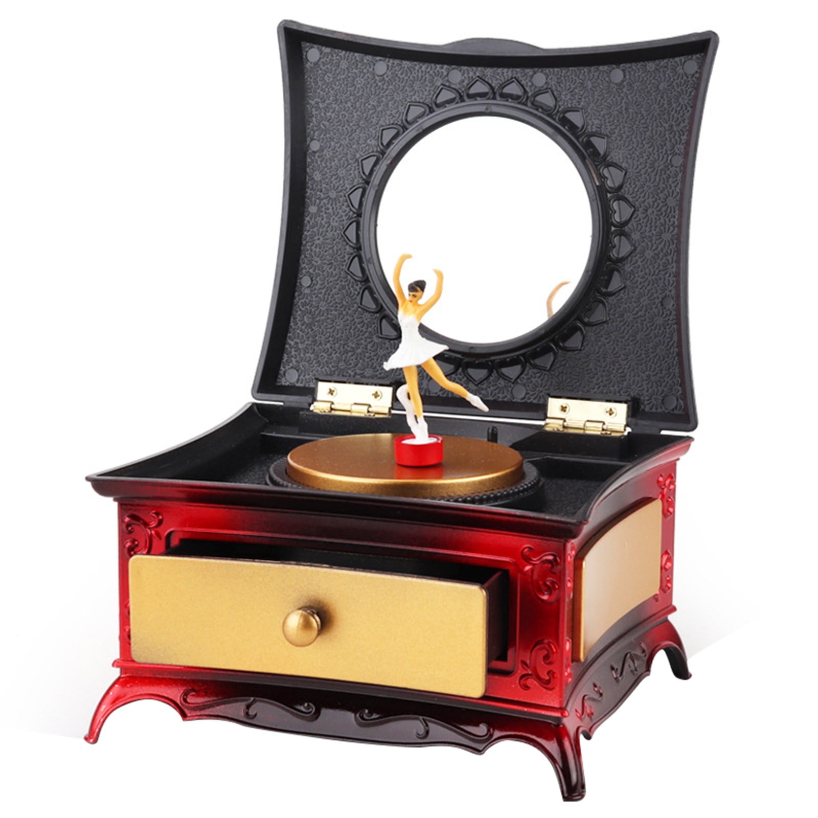 TERGAYEE Musical Jewellery Box with Classic Rotating Ballerina Dancer ...