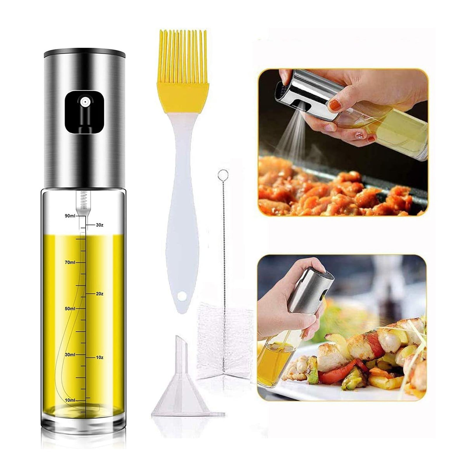 Vikakiooze Oil Sprayer for Cooking,Olive Oil Spray Bottle 4-piece,Oil ...
