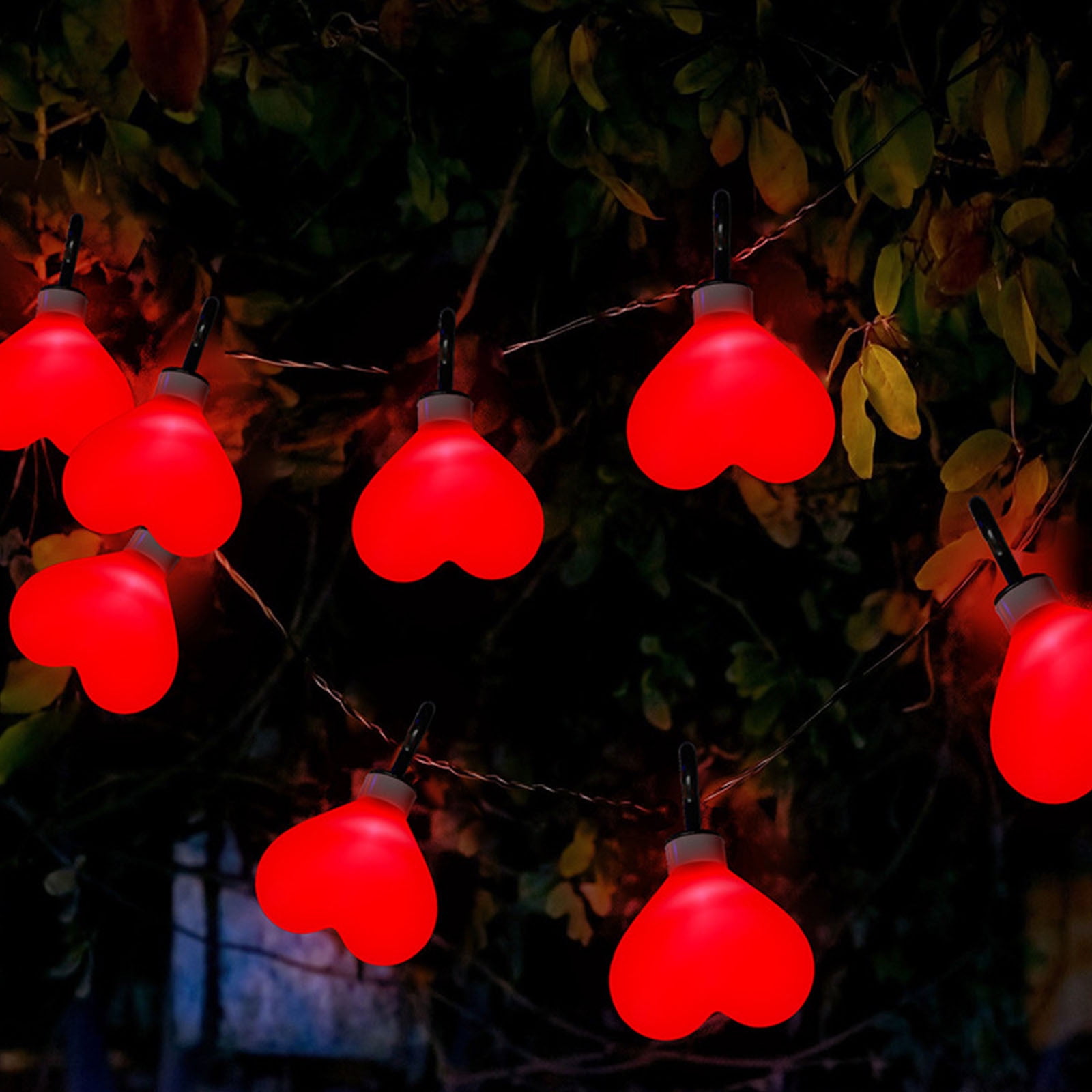 Vikakiooze Valentine's Day Solar Stake Lights,LED Heart Light Warm ...