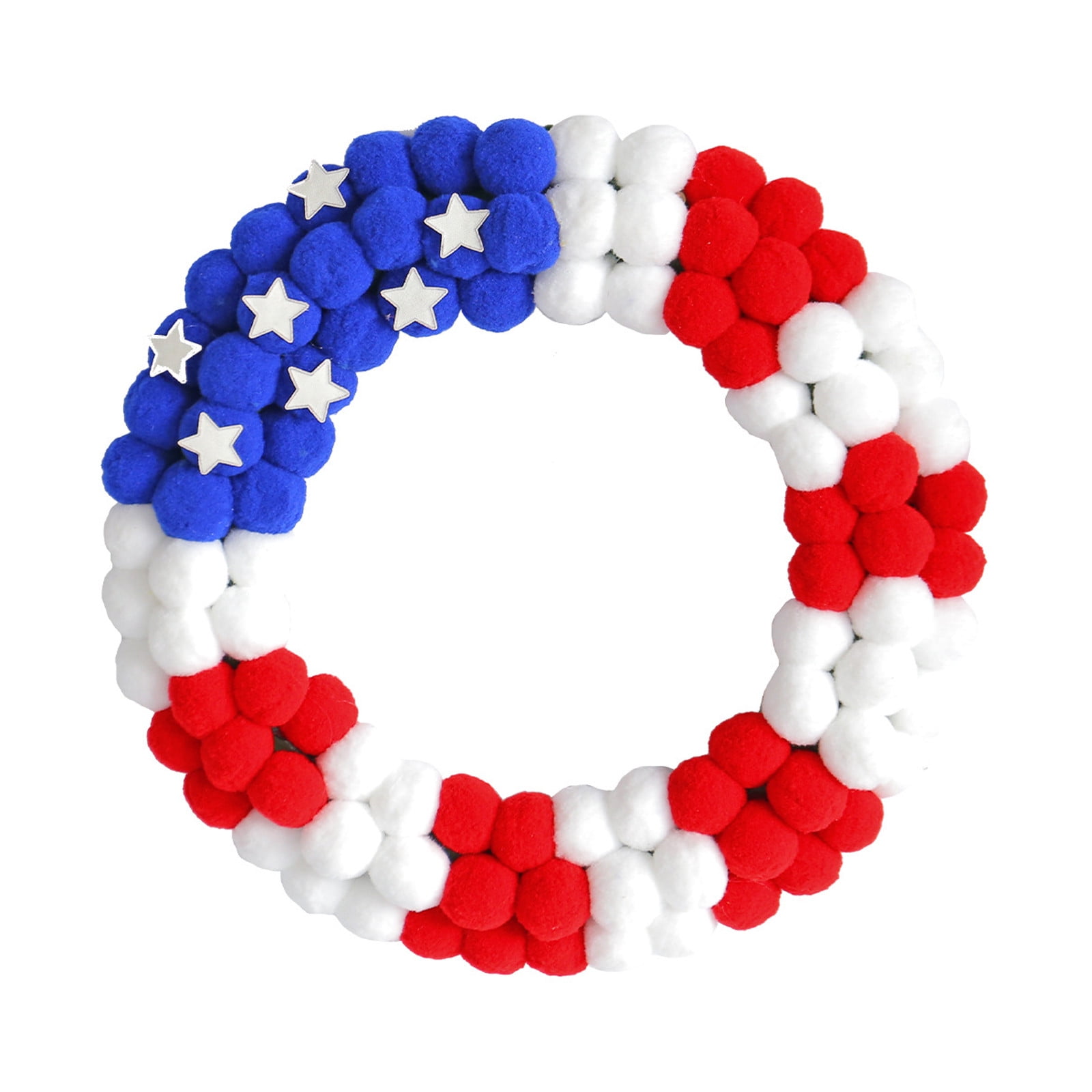 TERGAYEE Patriotic Wreath for Front Door,Independence Day Decorations ...