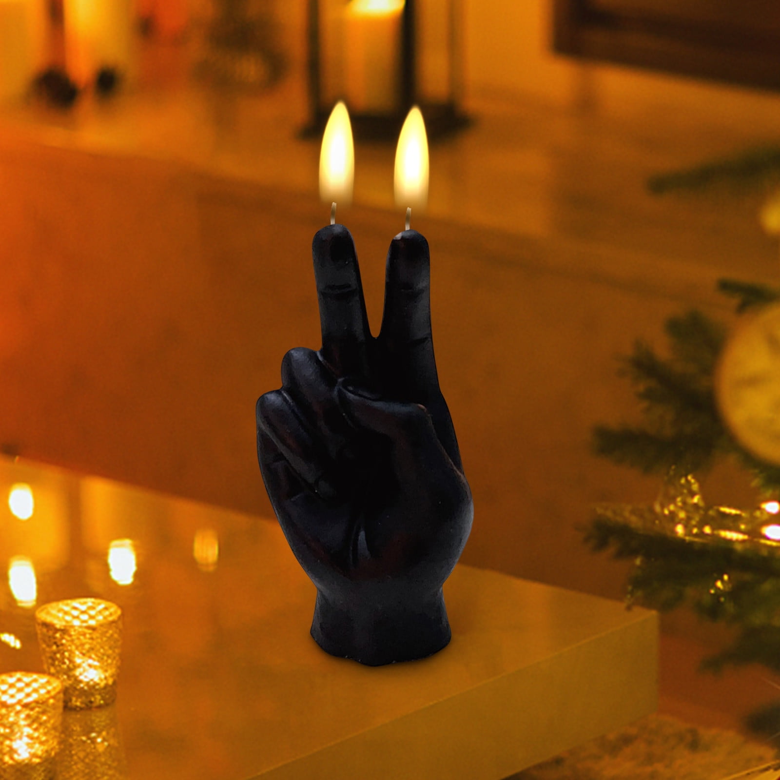 TERGAYEE Peace Sign Candle 'Victory' Hand Gesture,Handmade Winner ...
