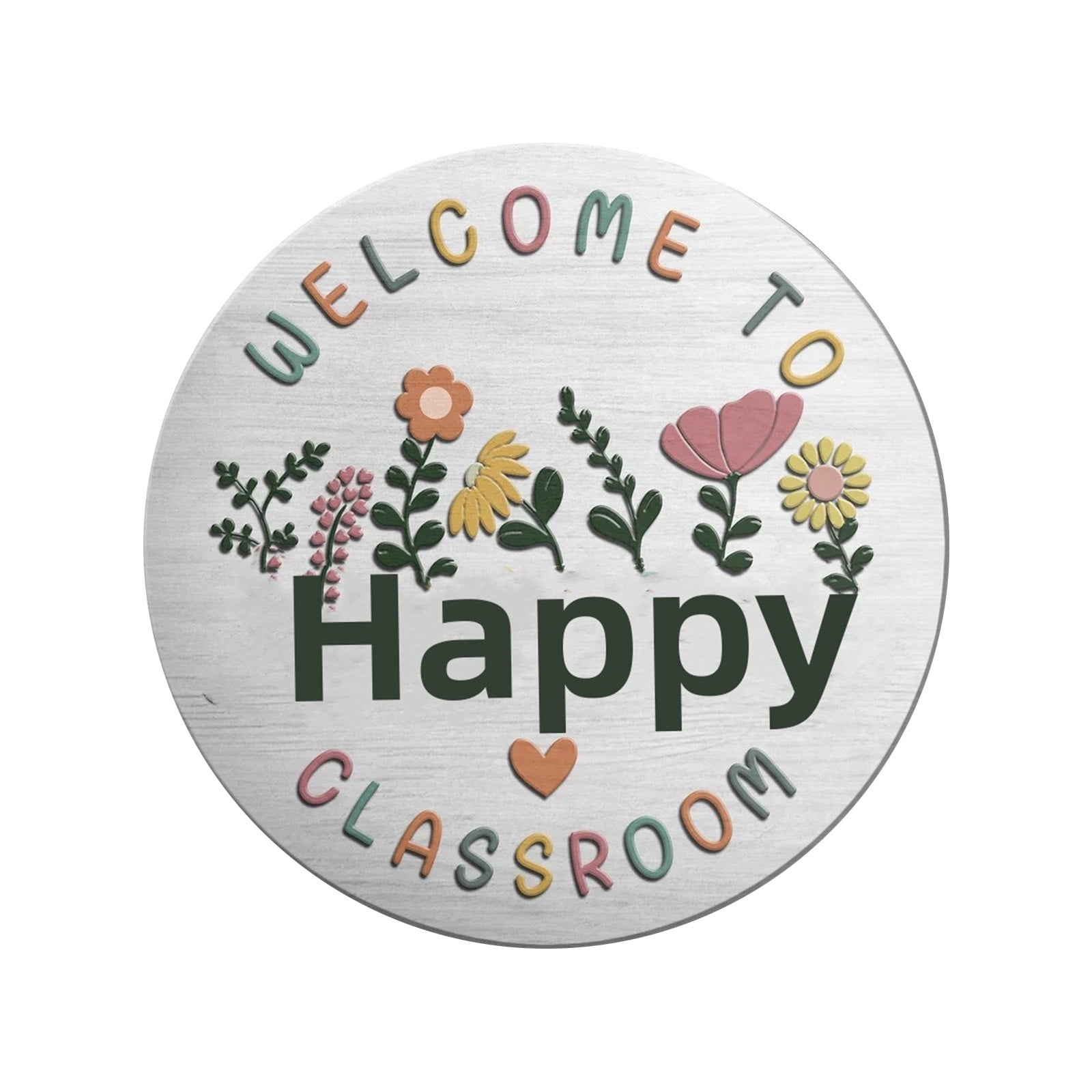 TERGAYEE Personalized Teacher Signs for Classroom,Welcome To Happy ...