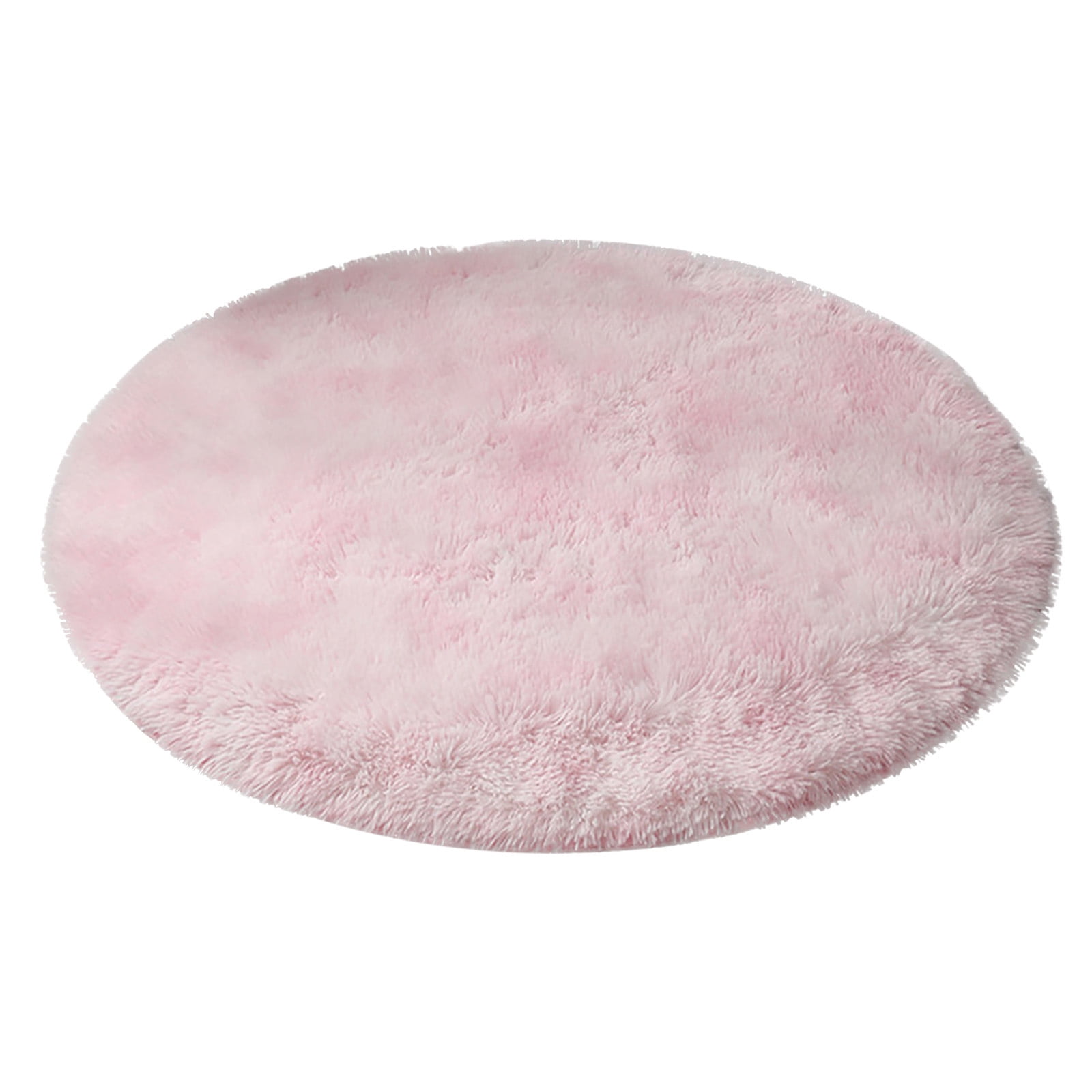 TERGAYEE Pink Round Fluffy Fuzzy Rug,For Bedroom, Kids Room,Teen Girls ...