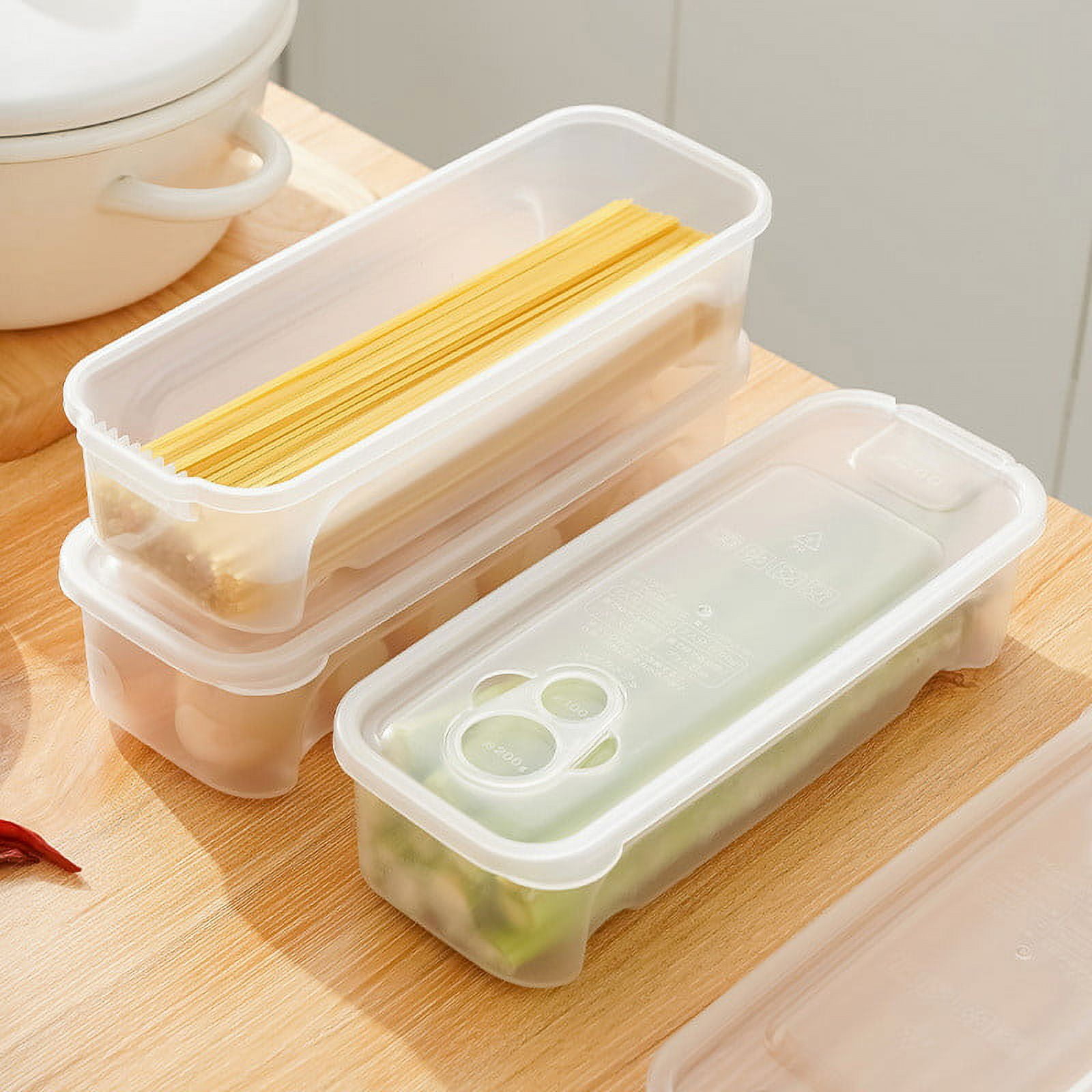 TERGAYEE Rectangular Spaghetti Noodle Keeper Box,Pasta Storage Box with ...