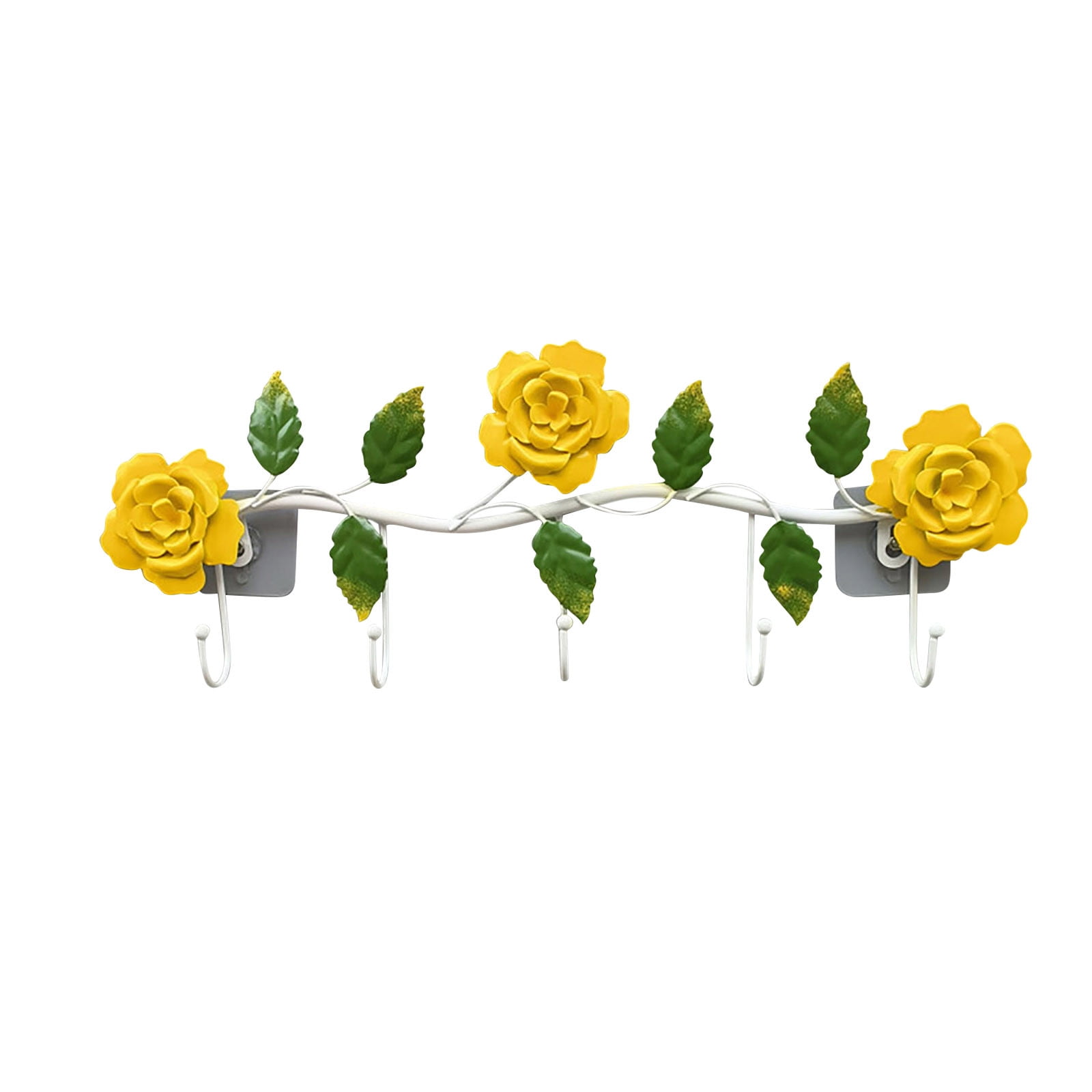 TERGAYEE Rose Hook,Mounted Holder Wall Hooks,Creative Flower Iron Hook ...