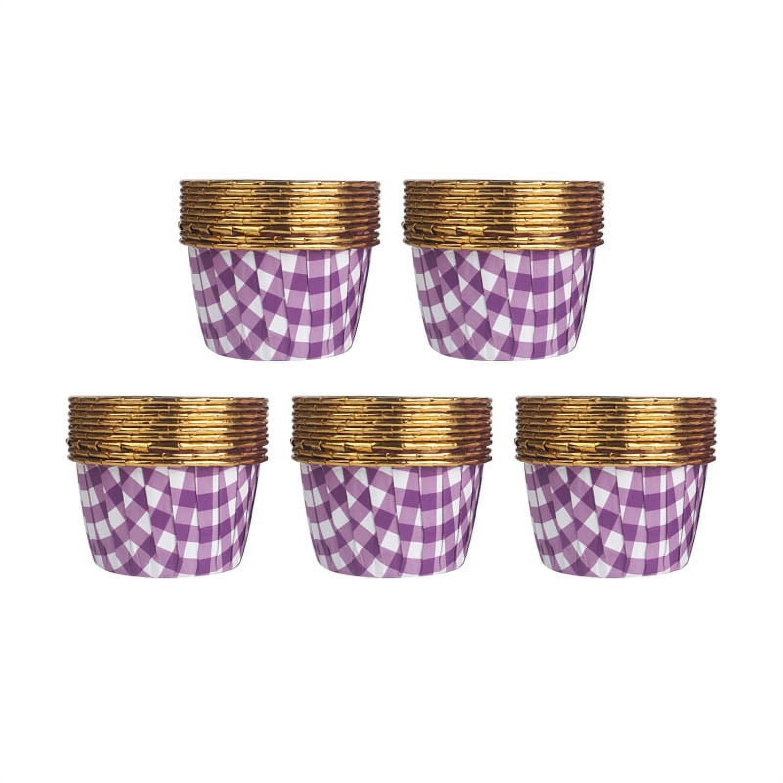 Vikakiooze Round Cake Baking Cups,Gold Flanged Cake Cups,Cupcake Liners ...