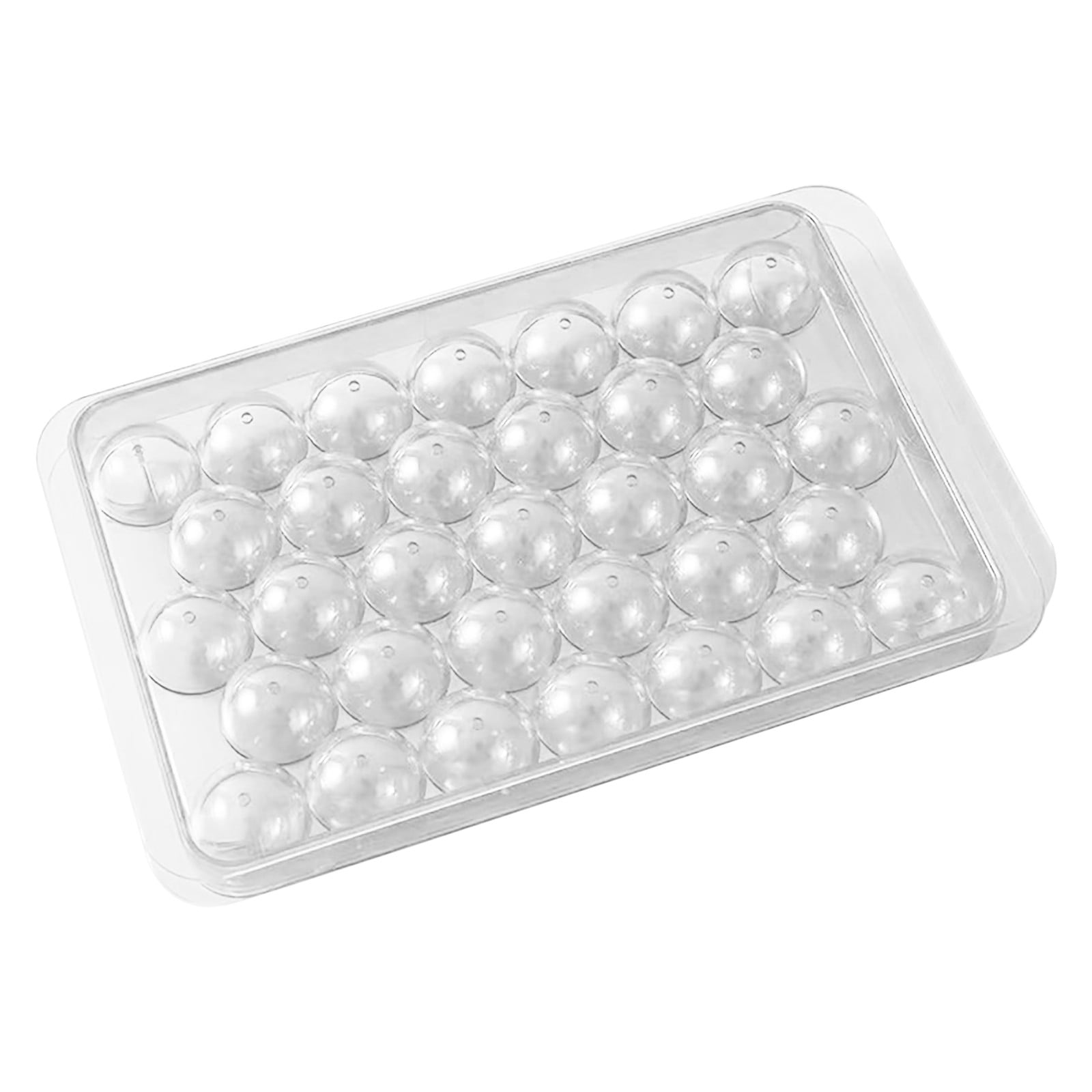 TERGAYEE Round Ice Cube Trays,Ice Tray for Freezer with Lid & Bin ...