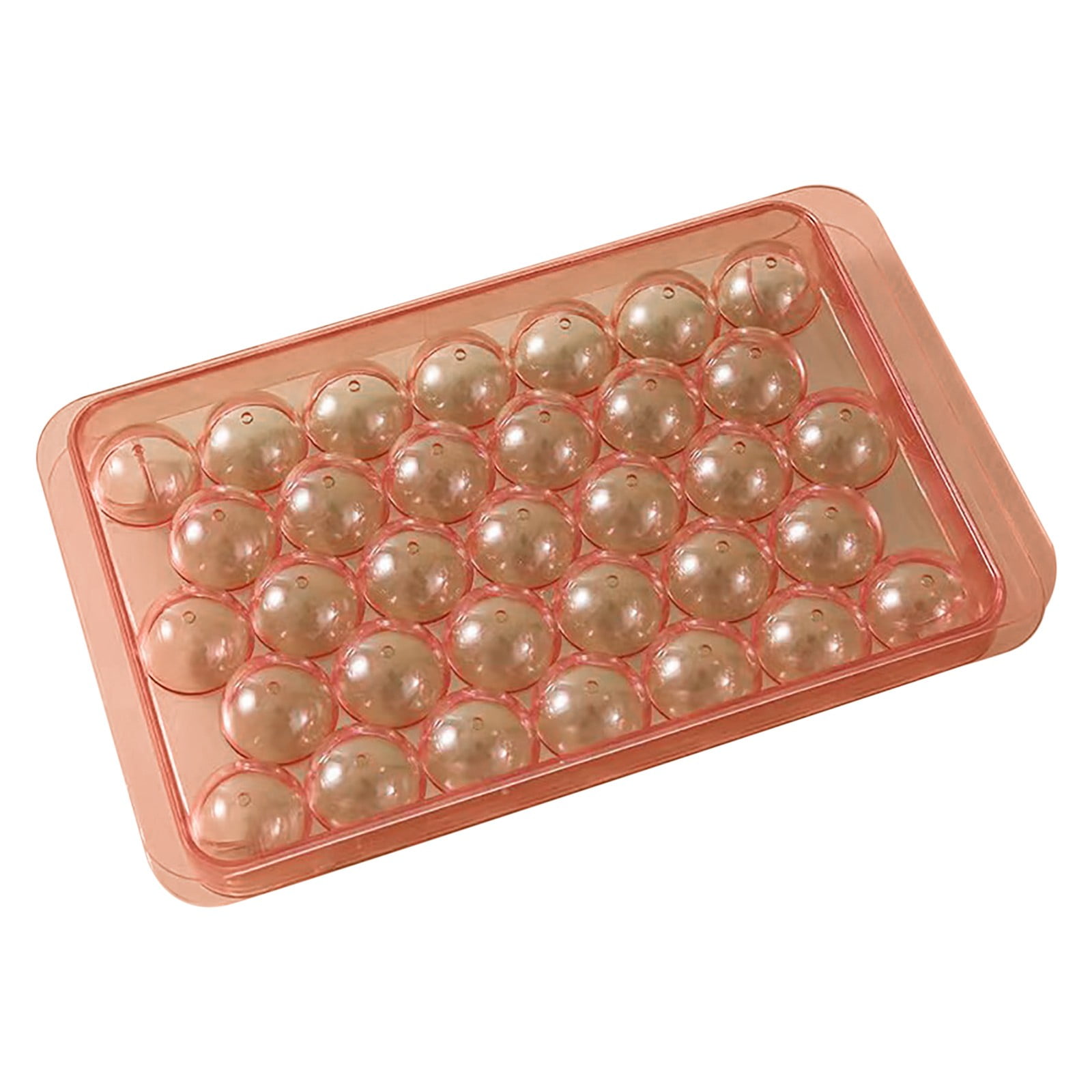 TERGAYEE Round Ice Cube Trays,Ice Tray for Freezer with Lid & Bin ...