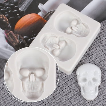 Large Skull Cake Pan Silicone Molds, 6 Cavity Halloween Skull ...