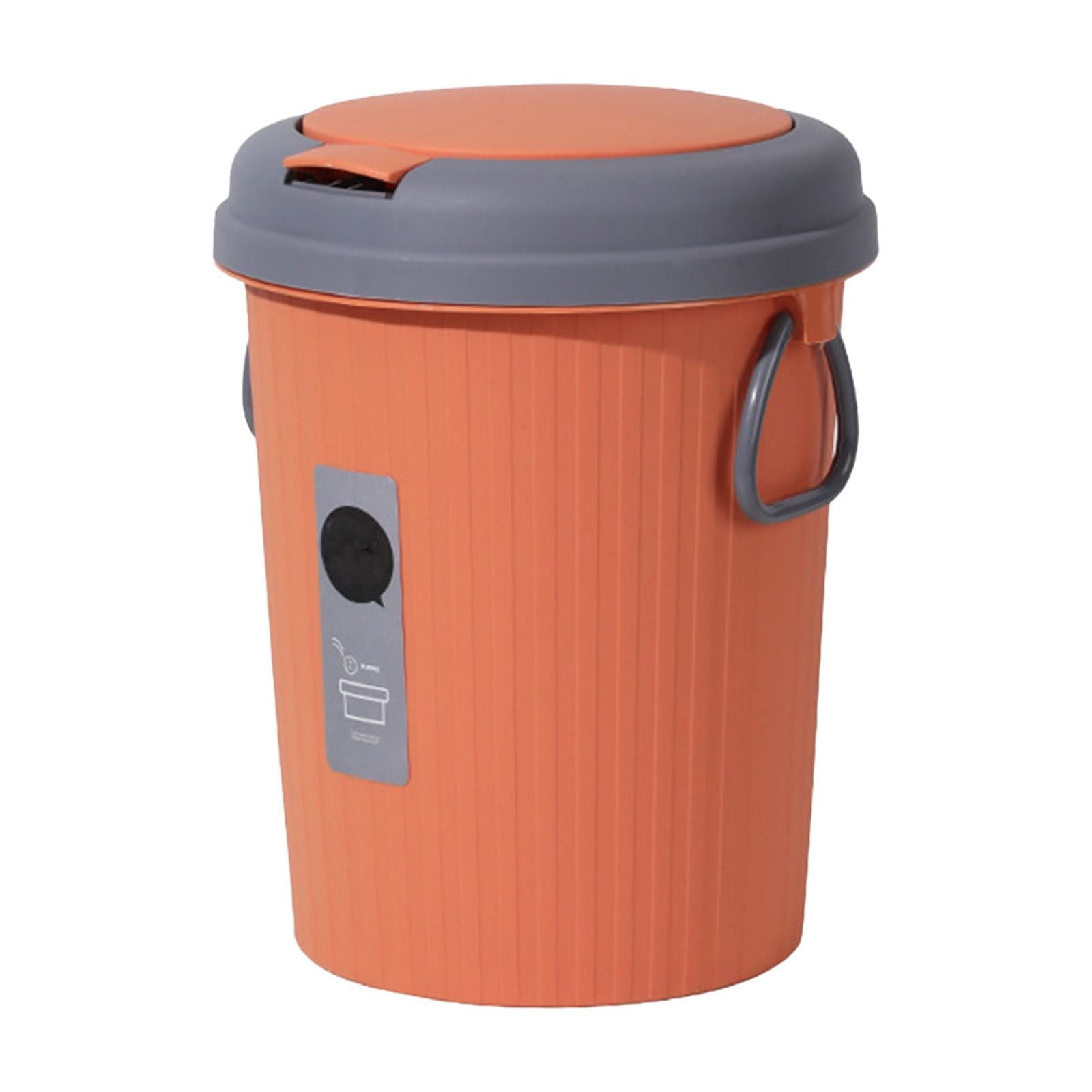 TERGAYEE Small Bathroom Trash Can with Lid,Round Thickened Trash Can,6L ...