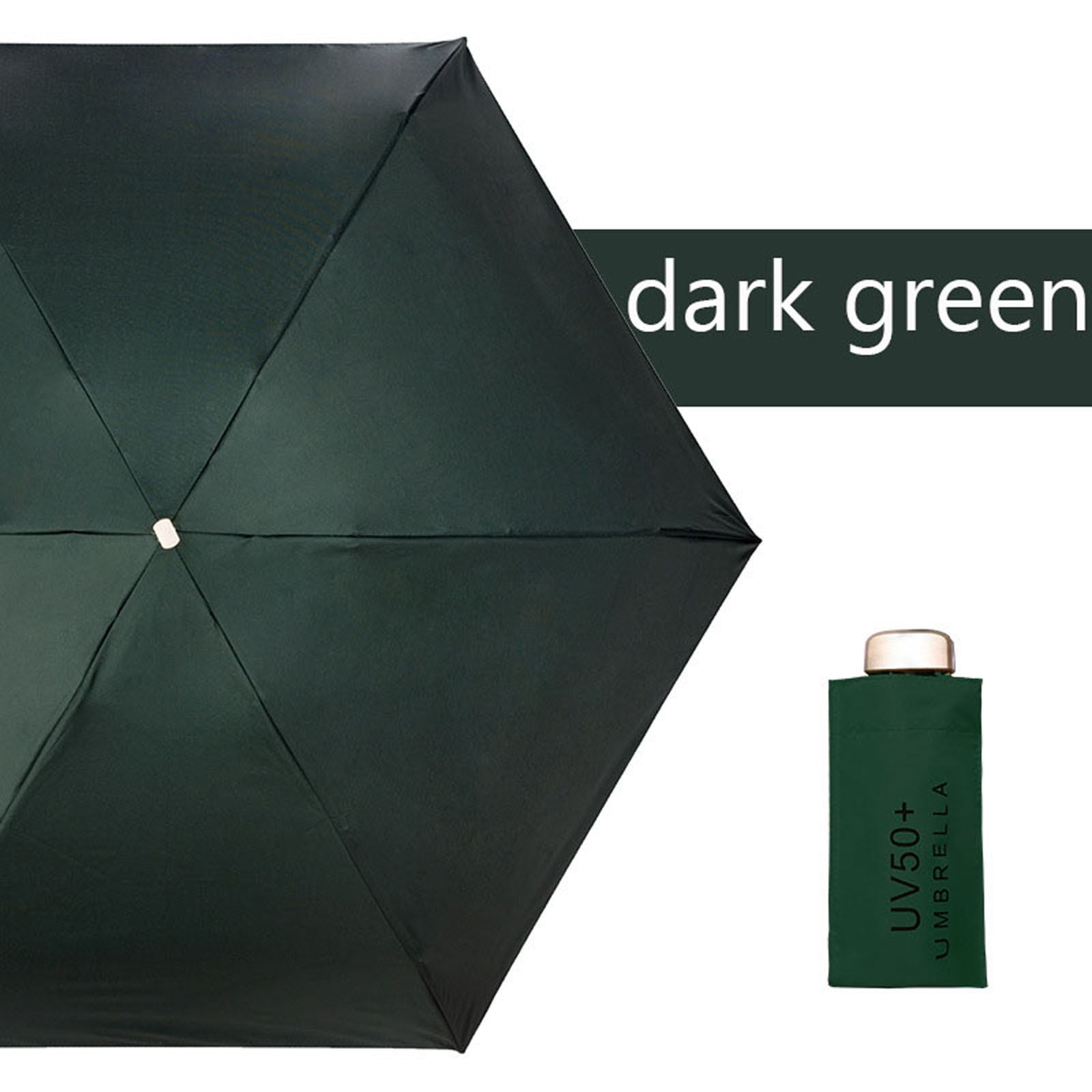 TERGAYEE Small Mini Umbrella,Flat Lightweight Umbrella Parasol Folding ...