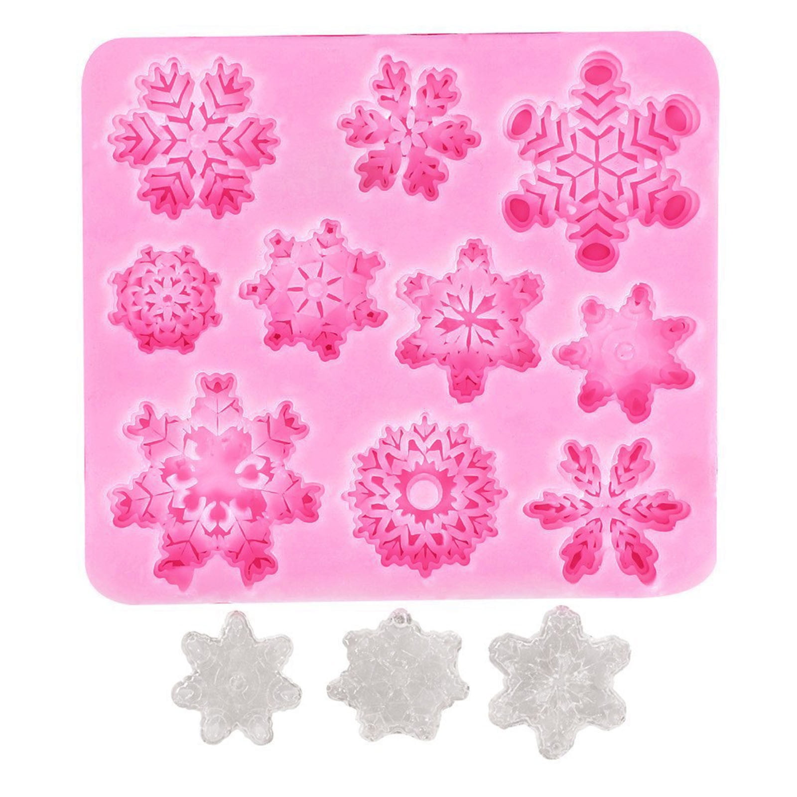 Vikakiooze Snowflake Silicone Mold,Christmas Baking Snowflake Cake ...