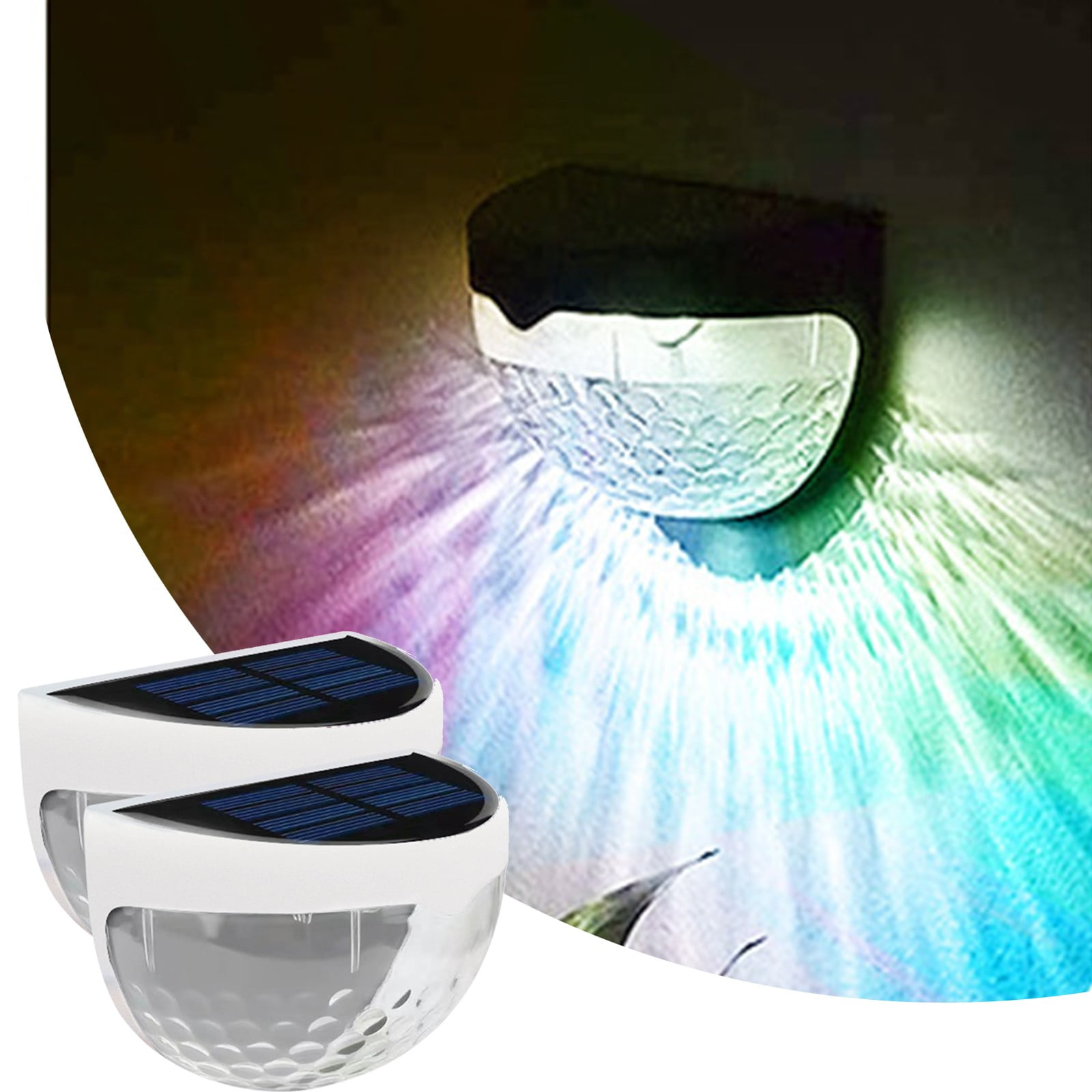 TERGAYEE Solar Fence Light,Solar Outdoor Lights Waterproof,6 LED Solar ...