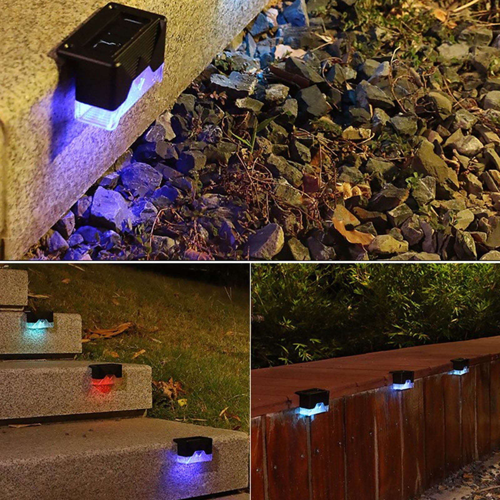 Vikakiooze Solar Step Lights,Solar Outdoor Lights for Fence,Waterproof ...