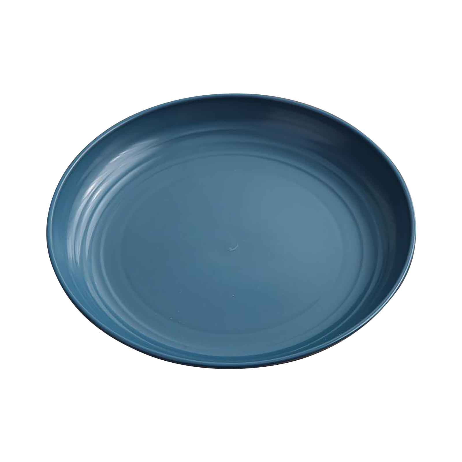 TERGAYEE Spit Bone Dish,Wheat Straw Plastic Round Dinner Plates ...